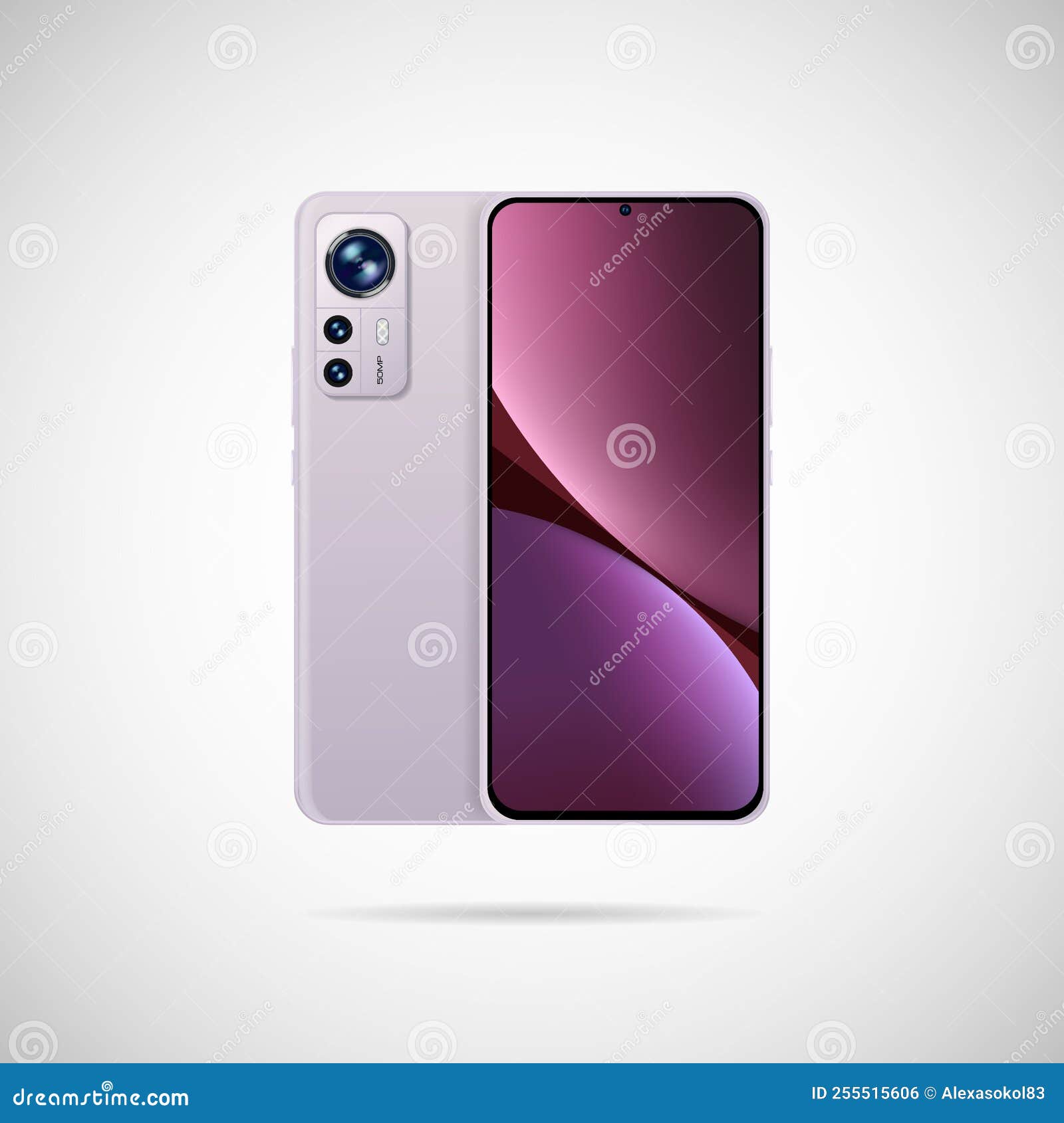 Realistic Smartphone with Back Illustration Stock Illustration ...