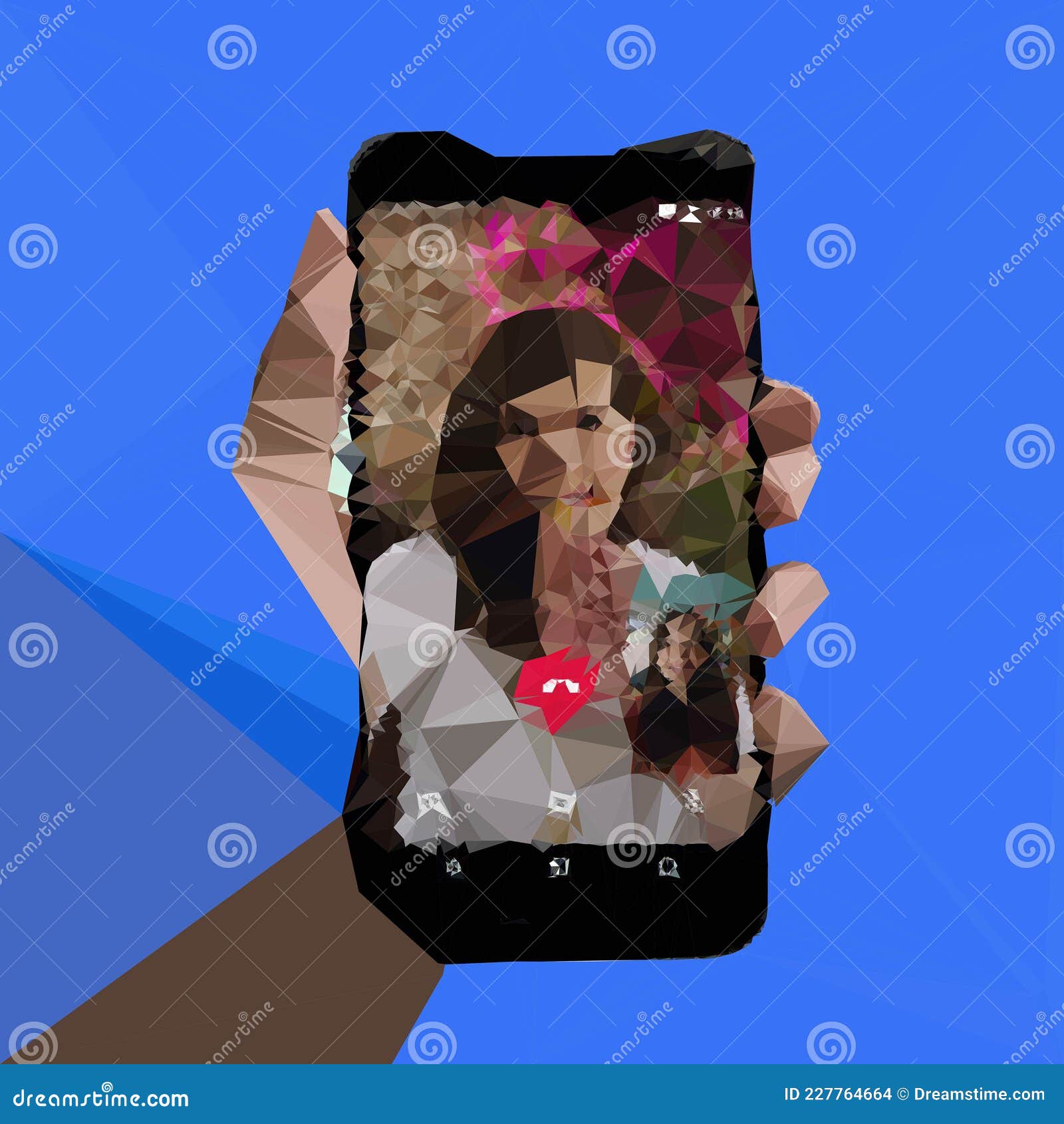 Vector Smartphone with Blank Screen. Isolated Cell Phone Mockup ...