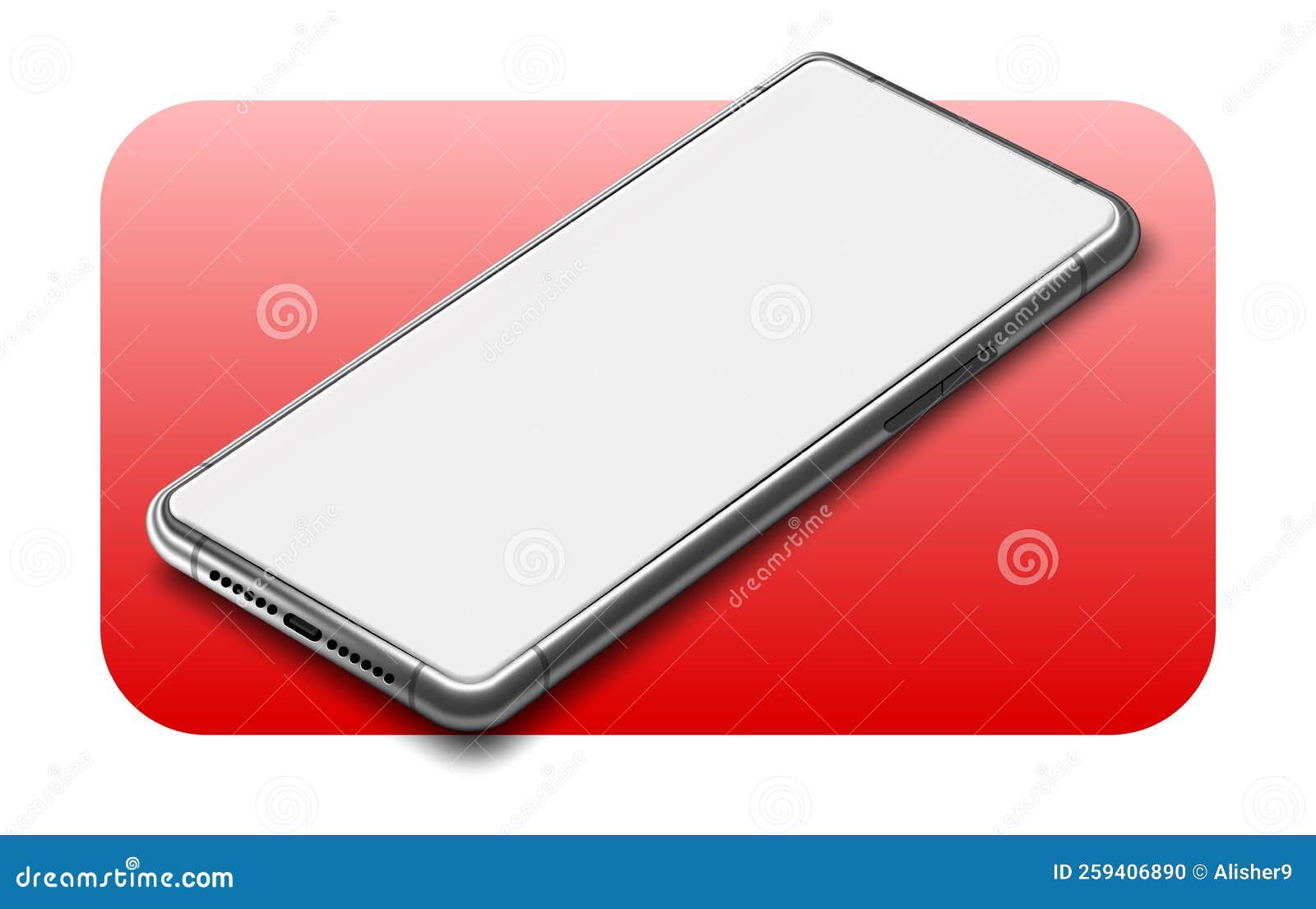 Realistic Smartphone Digital Device Mockup Template Stock Vector ...