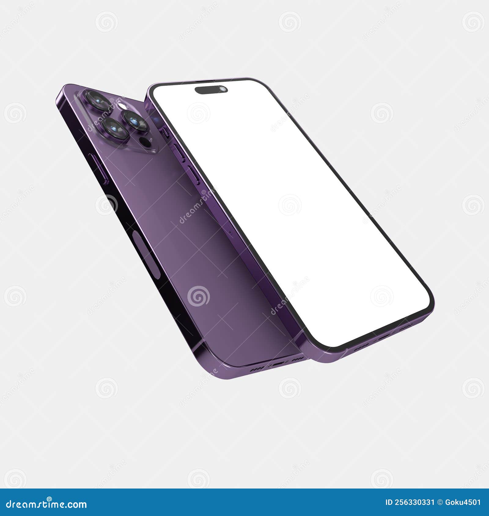 Realistic Smartphone Display, Device Screen Template for Infographics ...