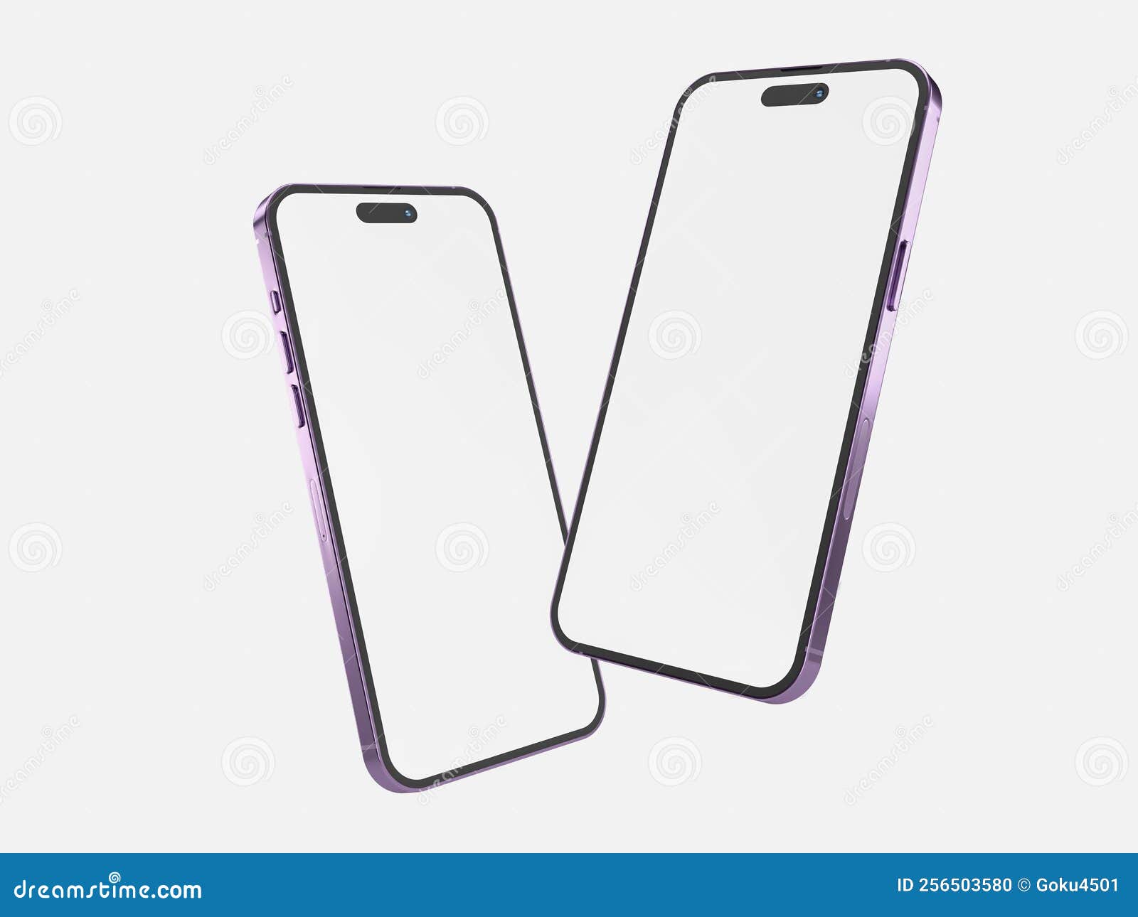 Realistic Smartphone Display, Device Screen Template for Infographics ...