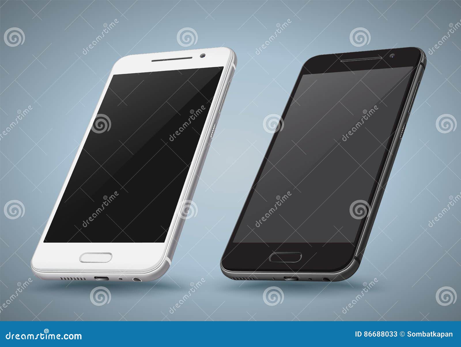 Realistic smartphone stock vector. Illustration of player - 86688033
