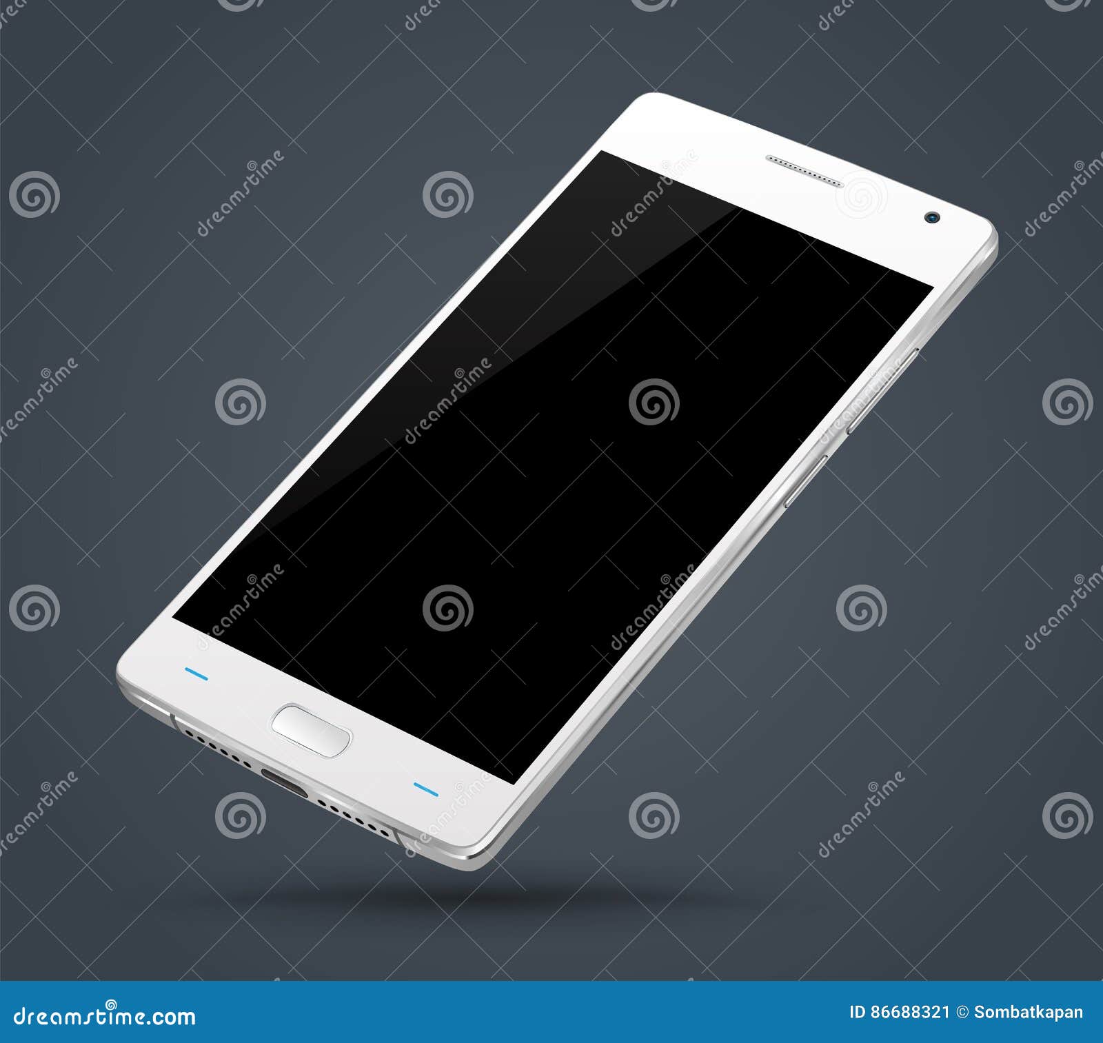 Realistic smartphone stock vector. Illustration of calls - 86688321