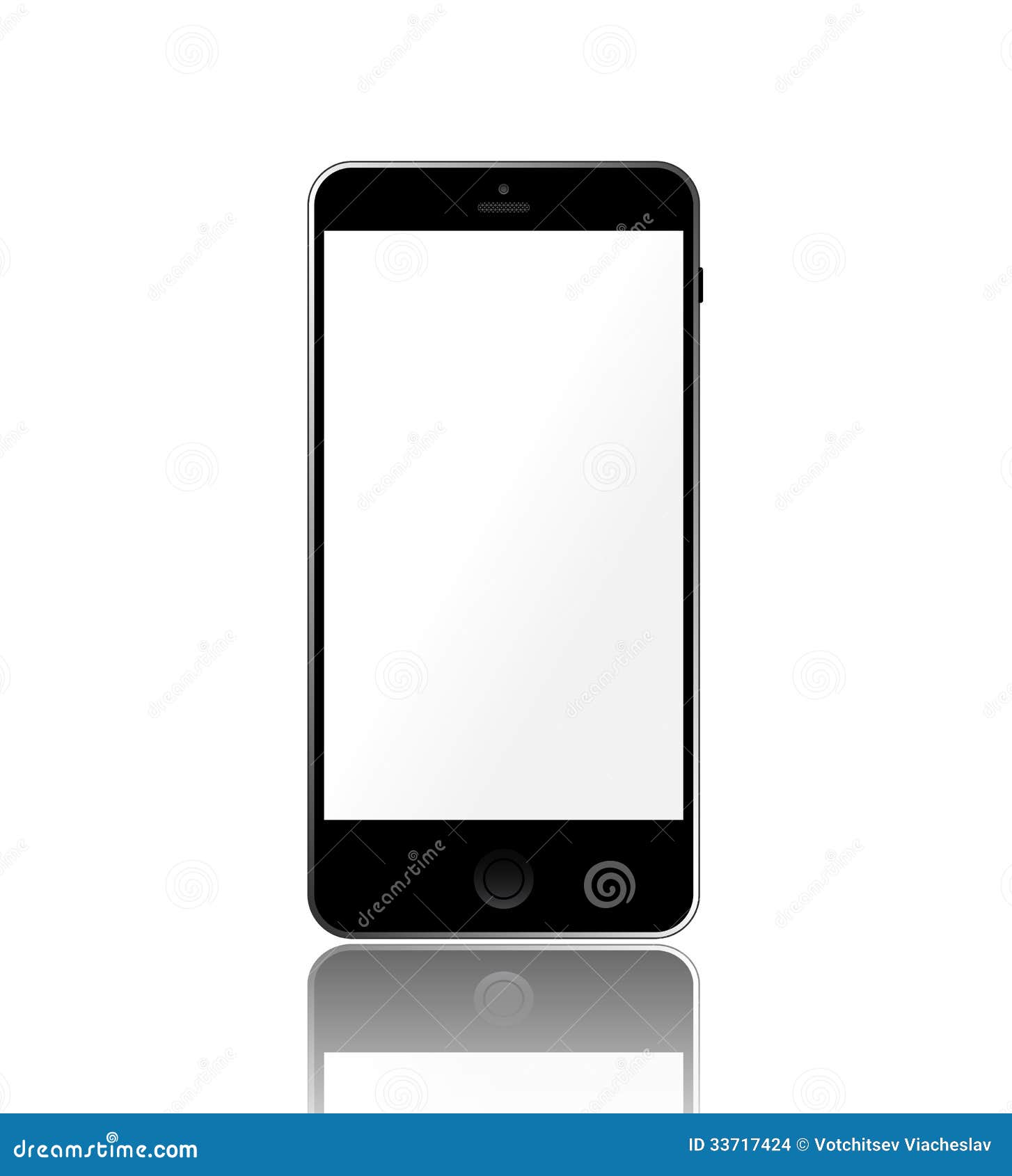 Realistic Smartphone with Empty Touchscreen Stock Vector - Illustration ...