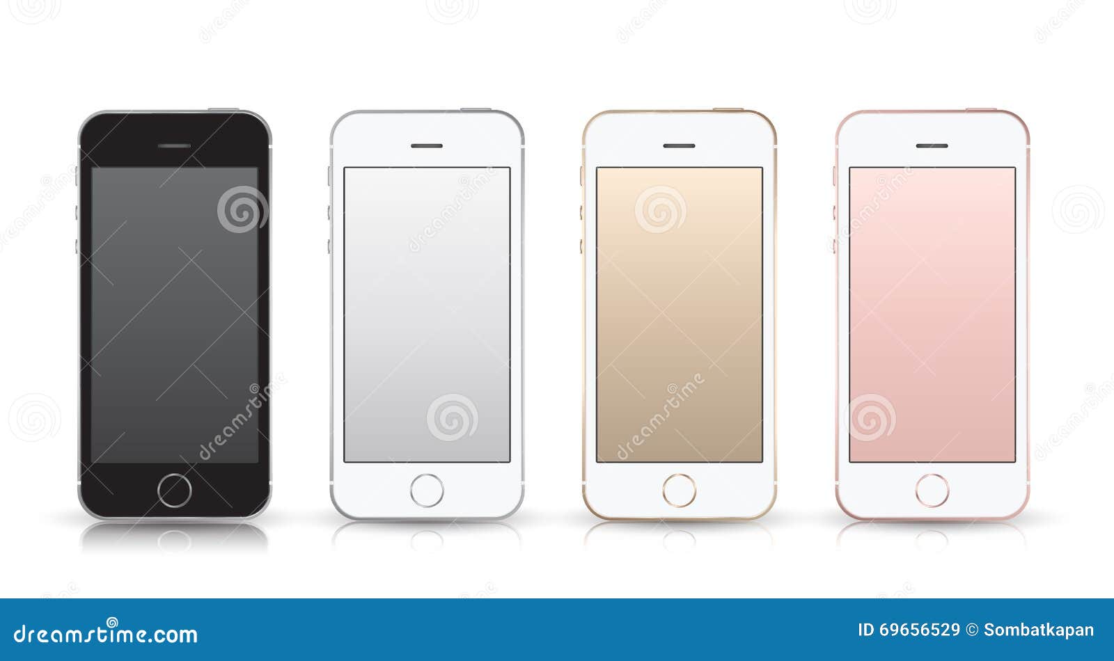 Realistic Smartphone Iphone Style Mockup. Stock Vector - Illustration ...