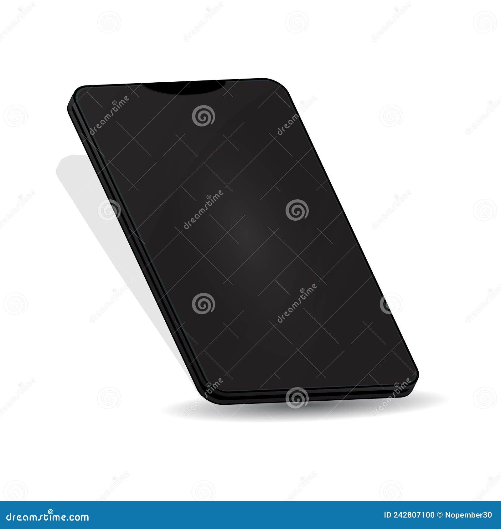 Black smartphone isolated stock vector. Illustration of isolate - 242807100