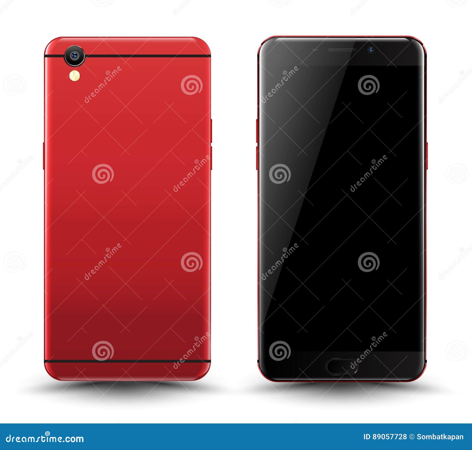 Realistic Smartphone Mockup Stock Vector - Illustration of cellphone ...