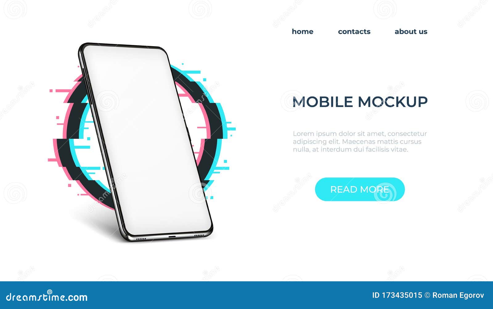 Realistic Smartphone Mockup. Smartphone Frame with Blank Screen. Vector ...