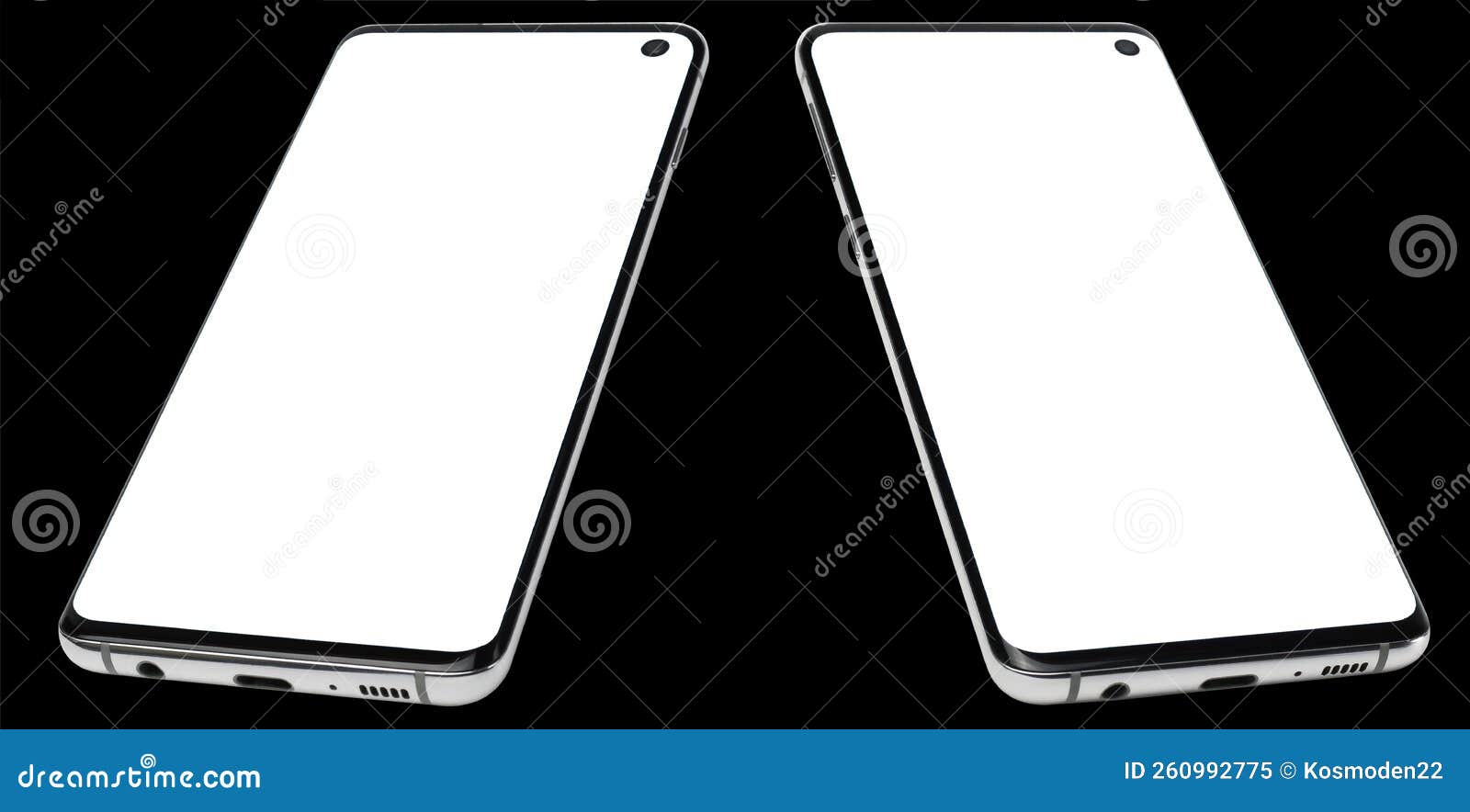 Realistic Smartphone Mockup. Mobile Phone Frame with Blank White ...