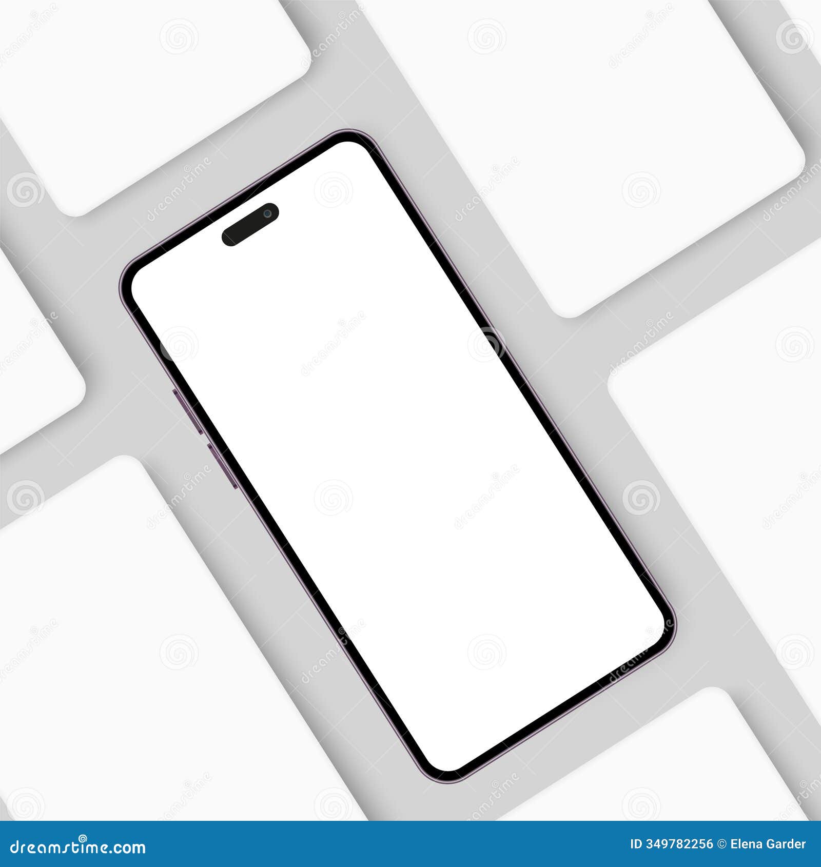 Realistic Smartphone Mockup Set, Vector Template for Mobile Phone ...