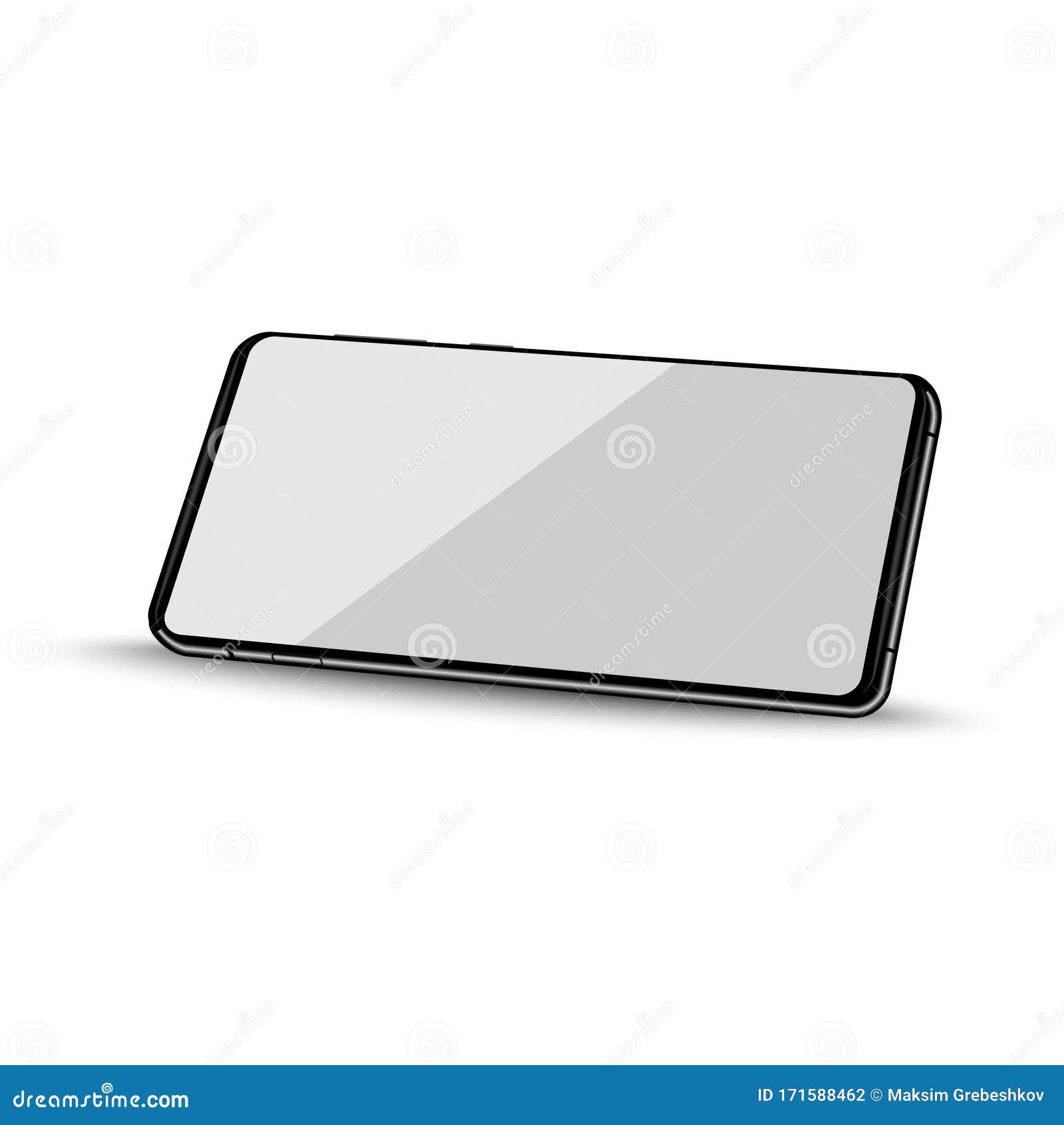 Realistic Smartphone in Perspective View Stock Illustration ...