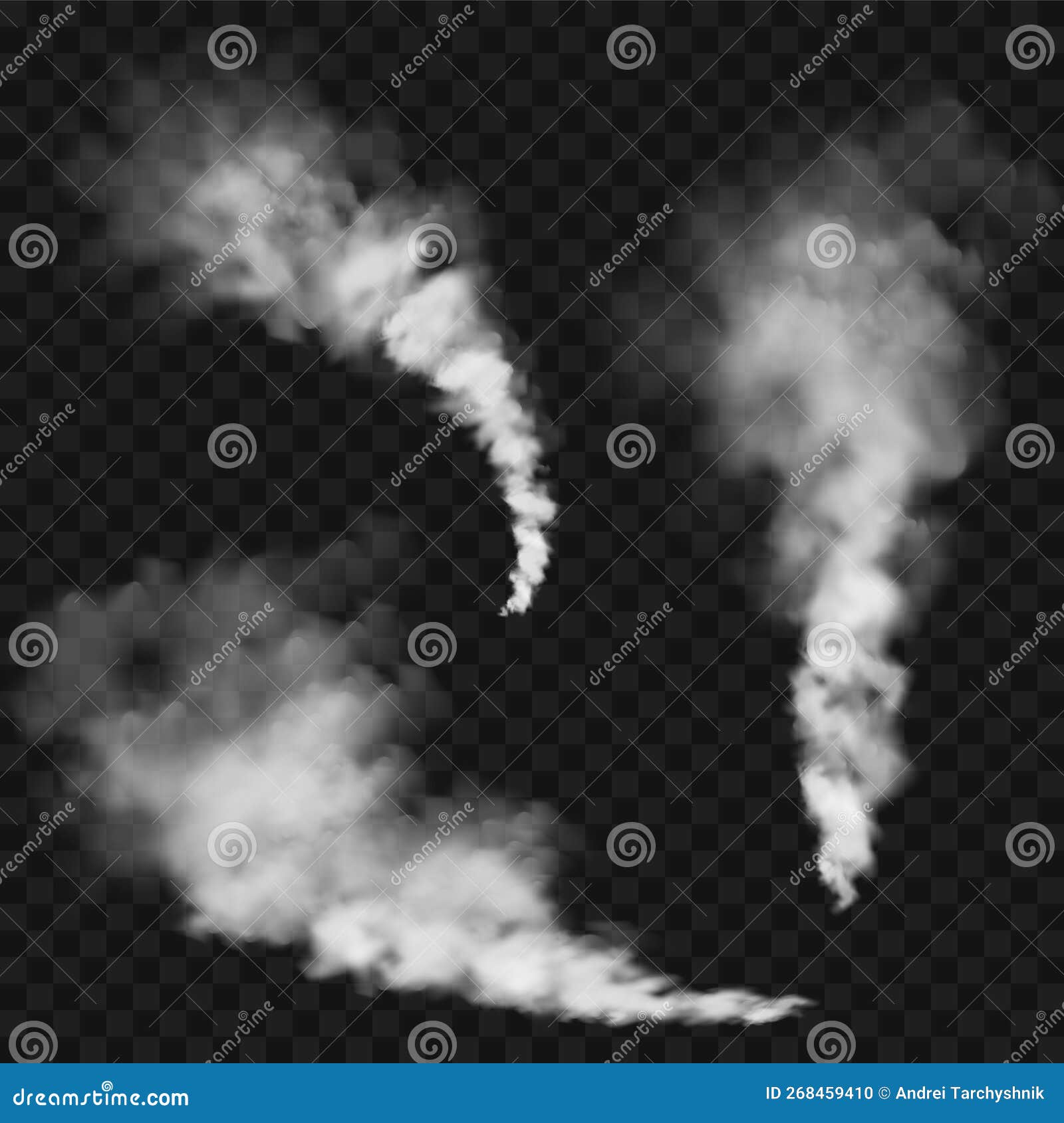 Realistic Smoke Clouds. Stream of Smoke from Burning Objects ...