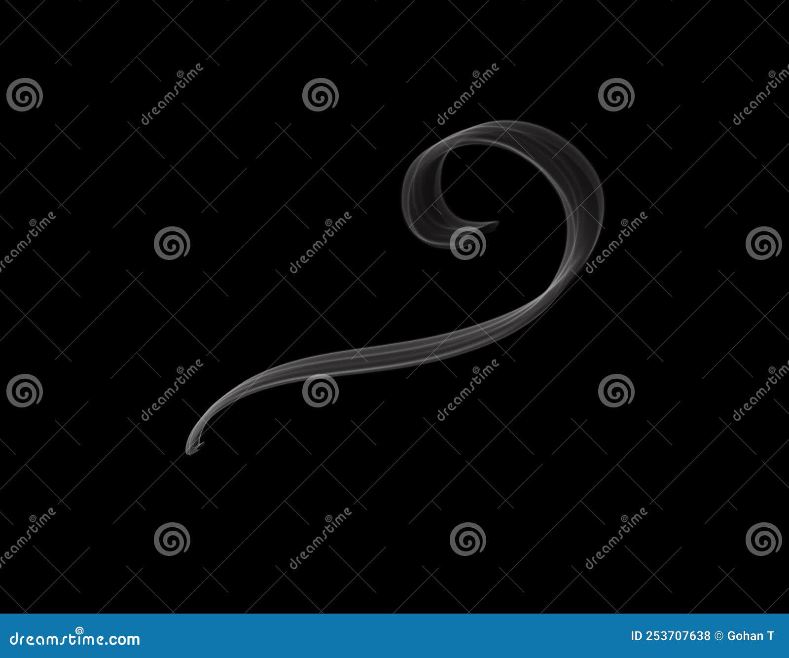 Realistic Smoke Curve Shape on Dark Background Ep04 Stock Illustration ...