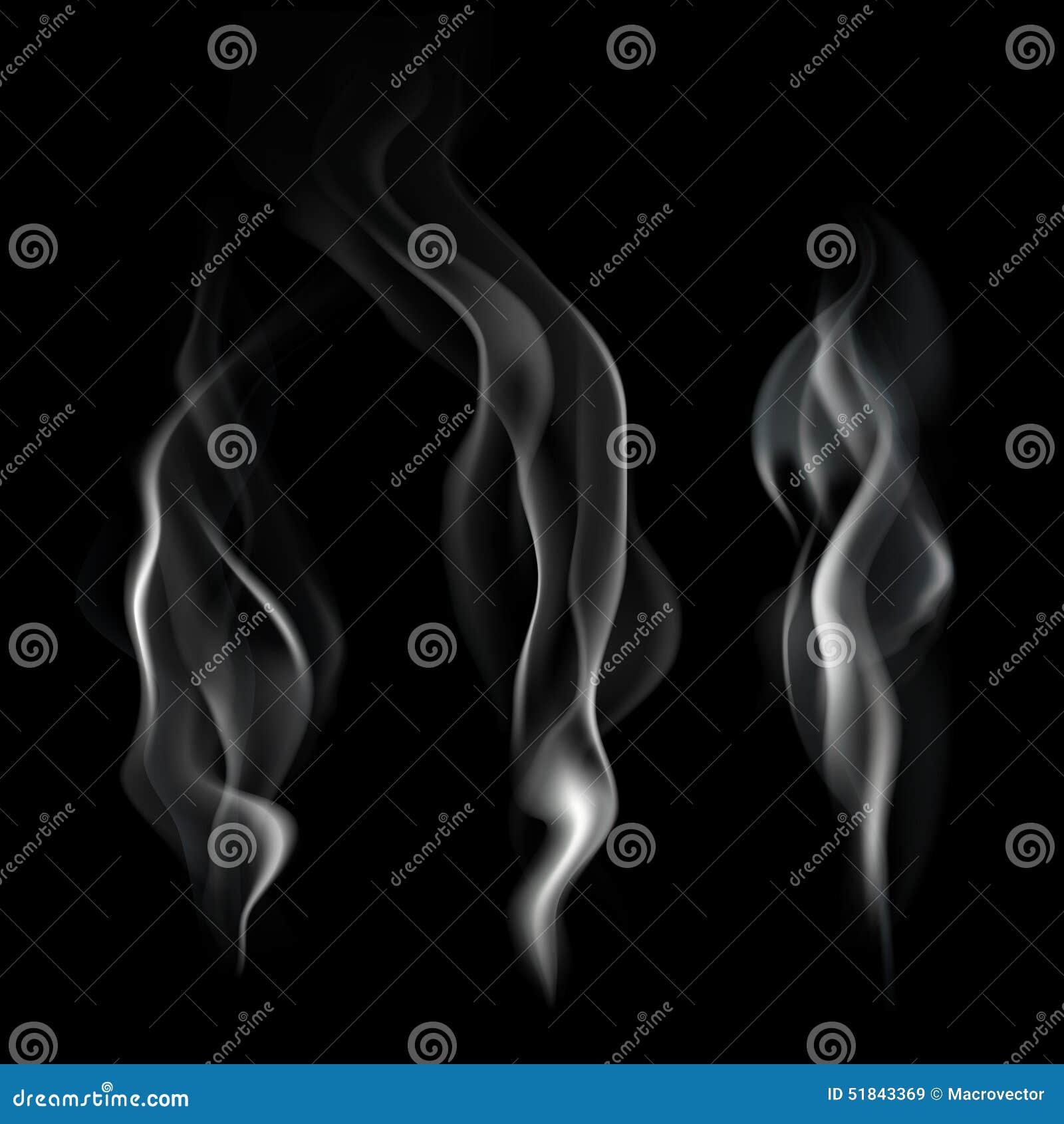 Realistic Smoke Shape With Gamma Alphabet Spreading On Dark ...