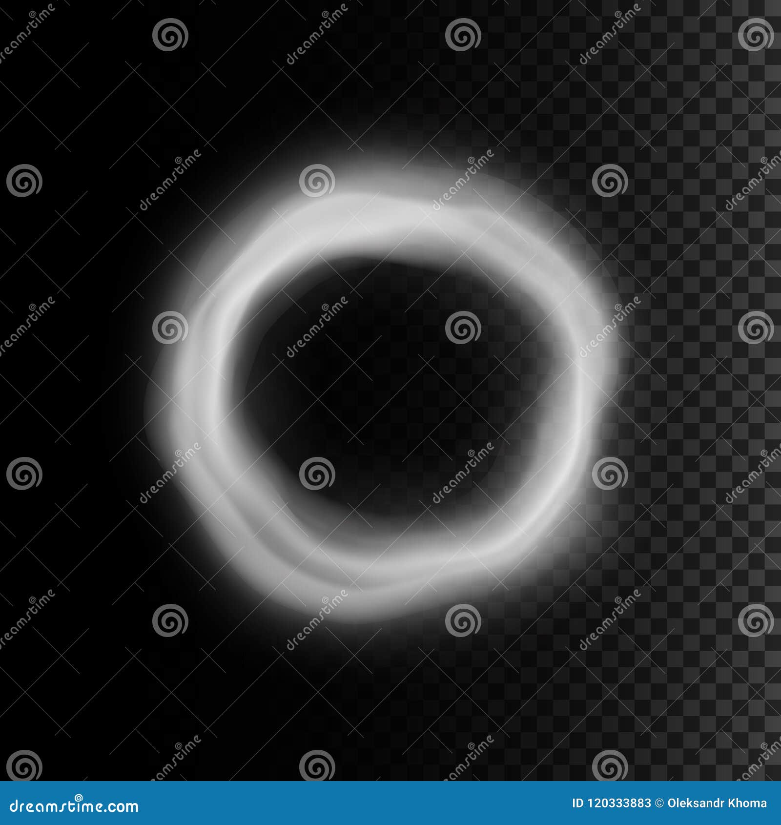 Realistic Smoke Ring Vector Illustration Stock Vector - Illustration of ...
