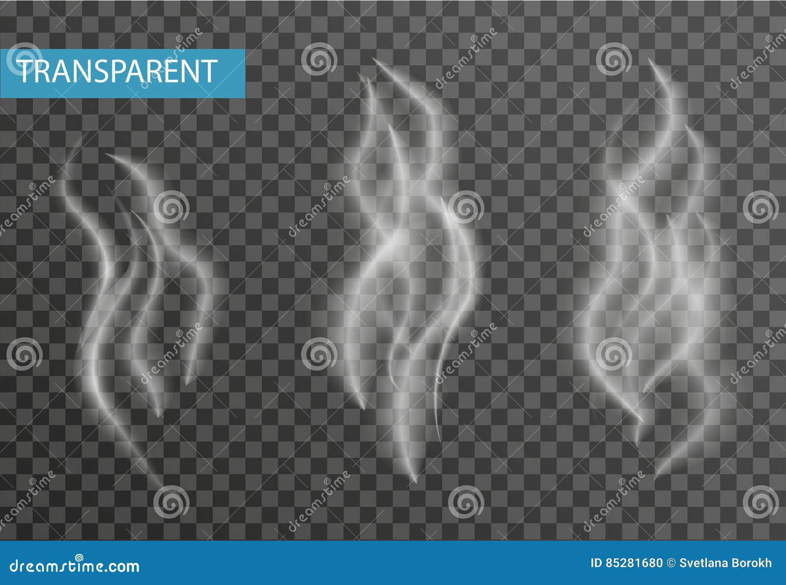 Realistic Smoke Set Isolated on Transparent Background. Cigarette ...