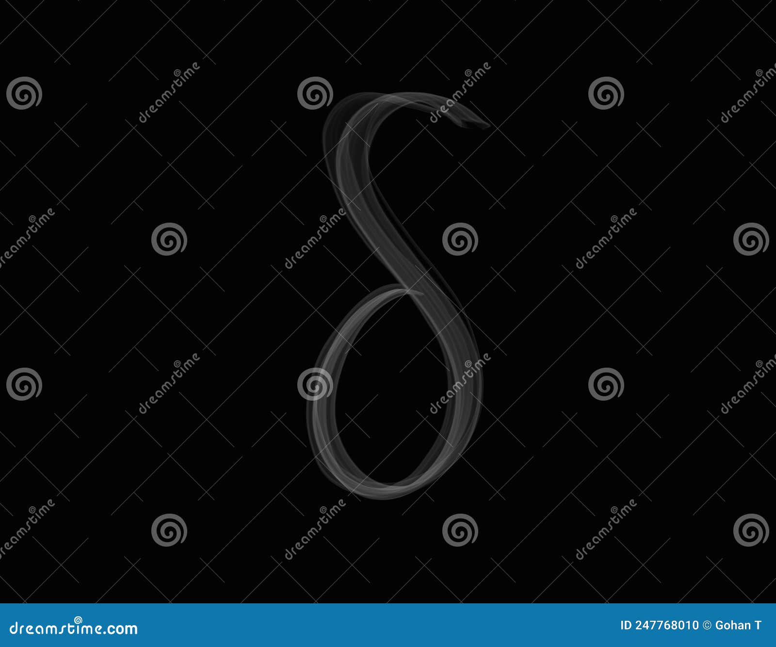 Realistic Smoke Shape with Alphabet Delta Spreading on Dark Background ...