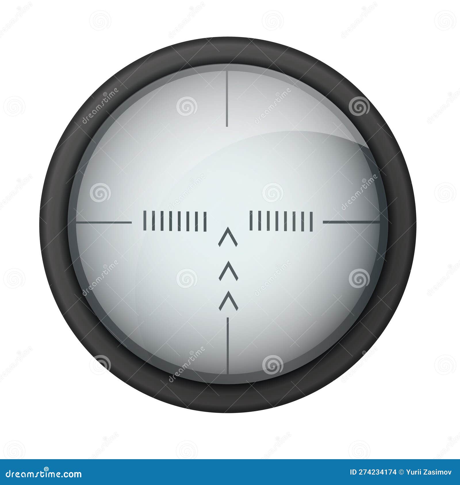 Realistic Sniper Sight. Sniper Scope with Measurement Marks Template ... Realistic Sniper Sight. Sniper Scope with Measurement Marks Template ...