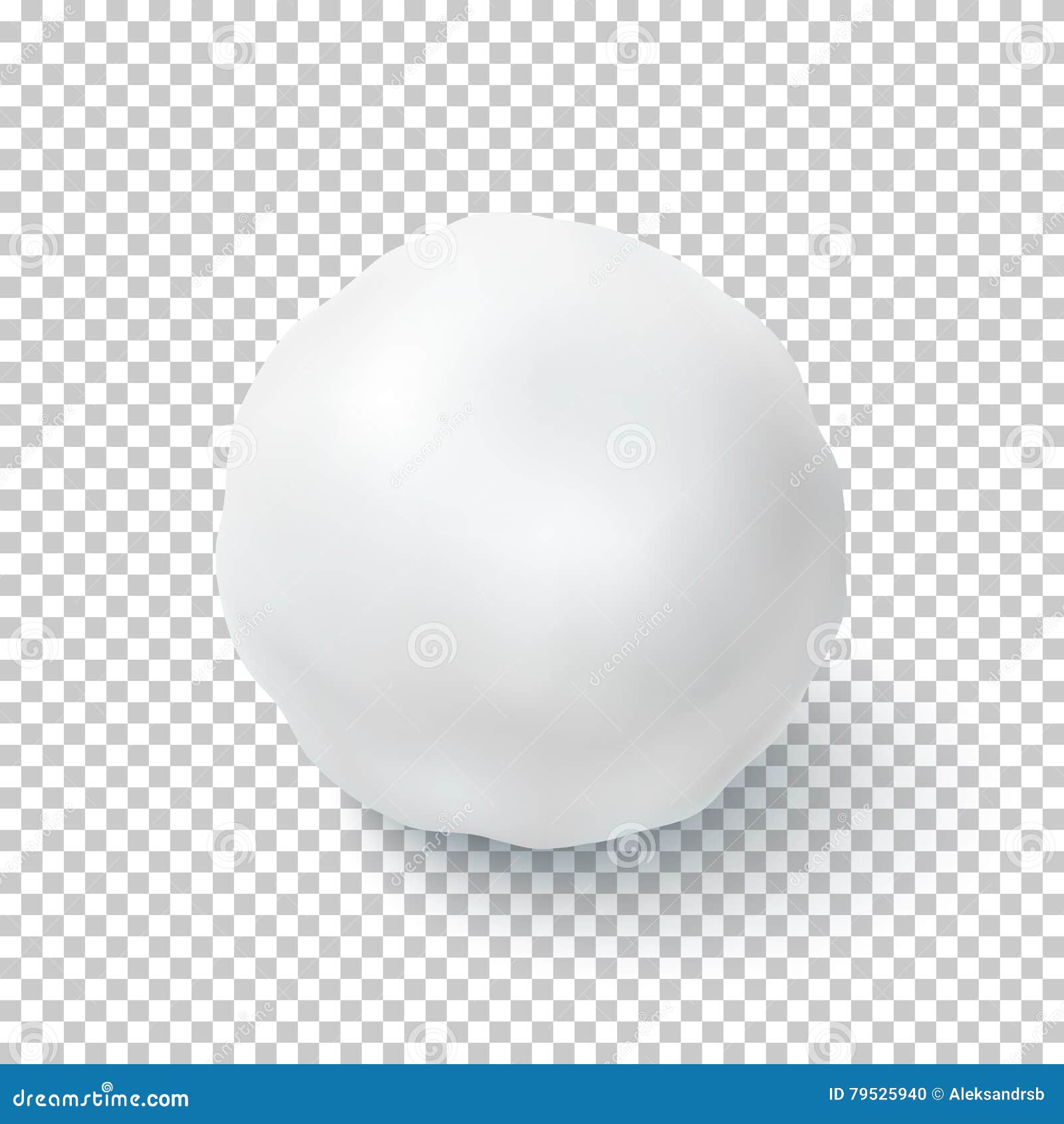 Realistic Snow Ball Isolated on Transparent Background. Stock Vector ...