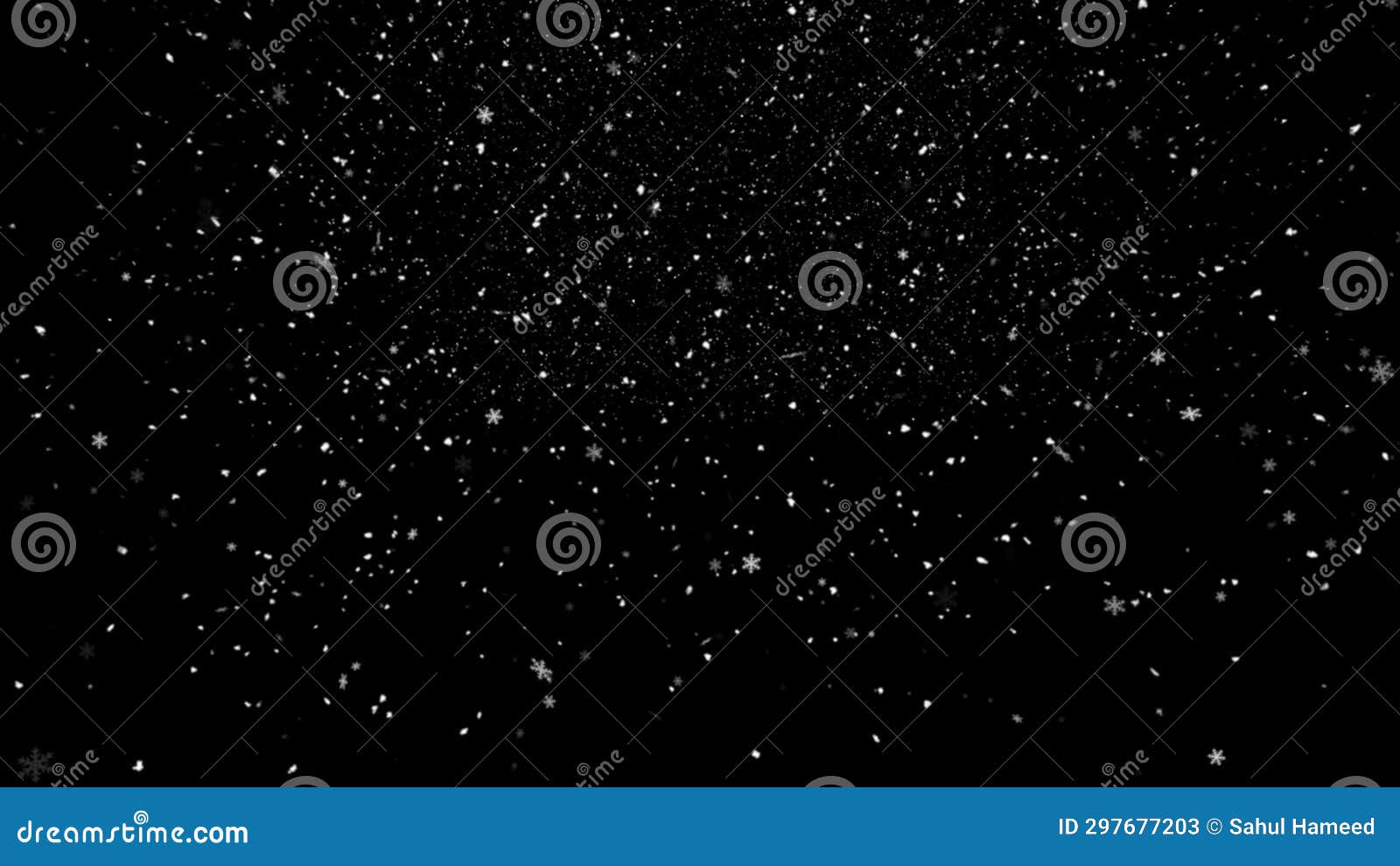 Realistic Snow Fall and Snowflakes Animation with Seamless Loop Stock ...