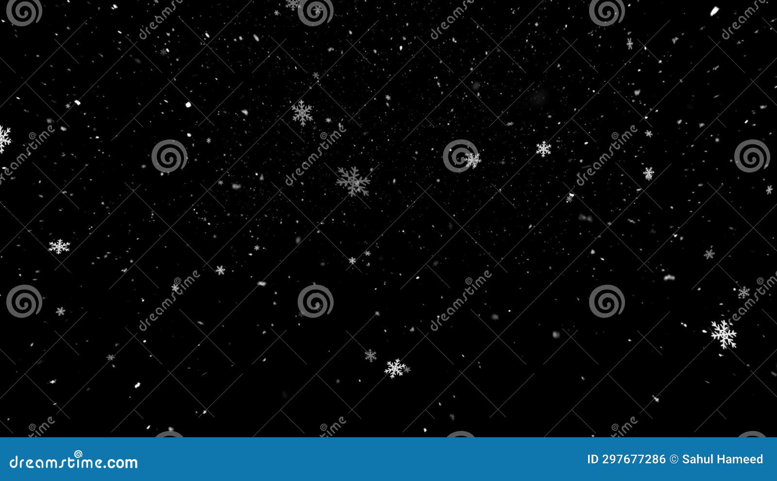Realistic Snow Fall and Snowflakes Animation with Seamless Loop Stock ...