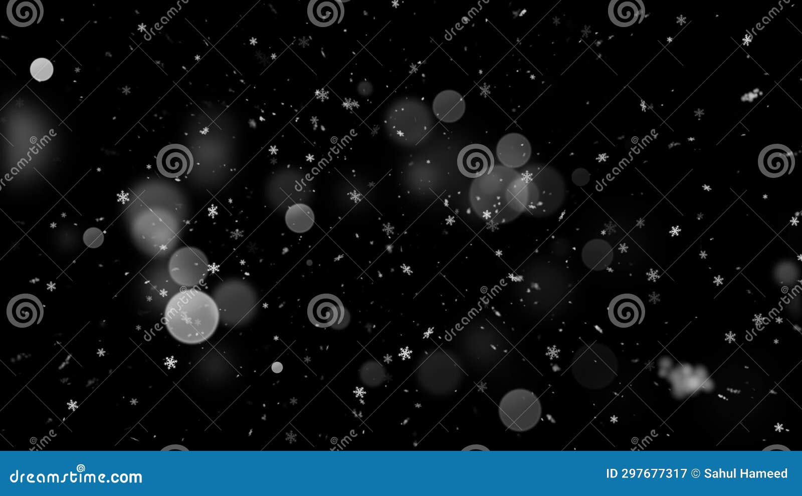 Realistic Snow Fall and Snowflakes Animation with Seamless Loop Stock ...