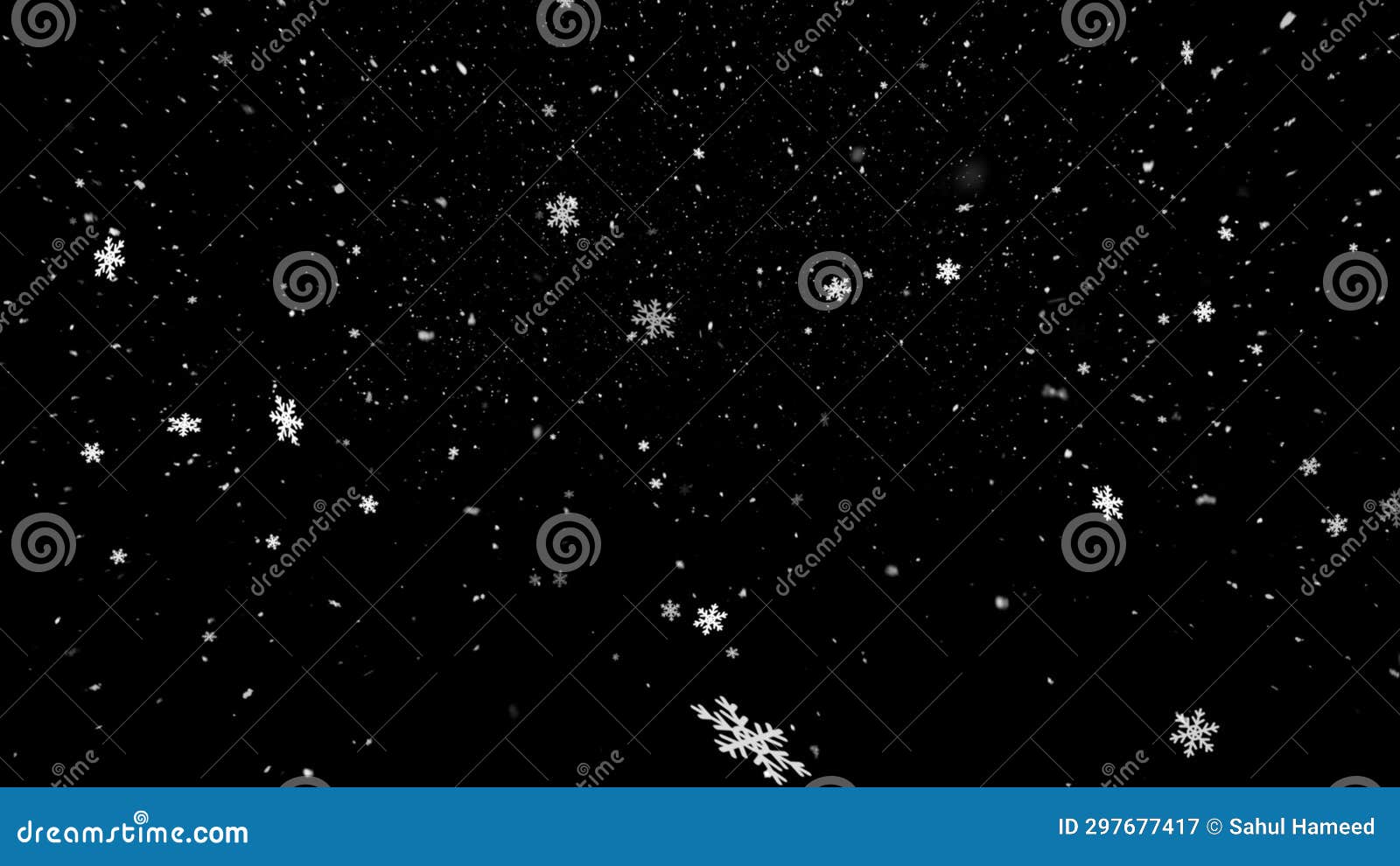 Realistic Snow Fall and Snowflakes Animation with Seamless Loop Stock ...