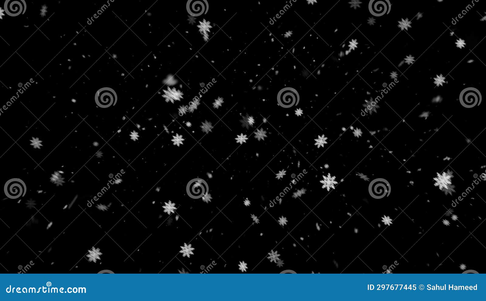Realistic Snow Fall and Snowflakes Animation with Seamless Loop Stock ...