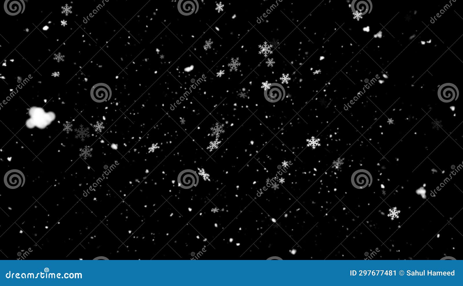 Realistic Snow Fall and Snowflakes Animation with Seamless Loop Stock ...
