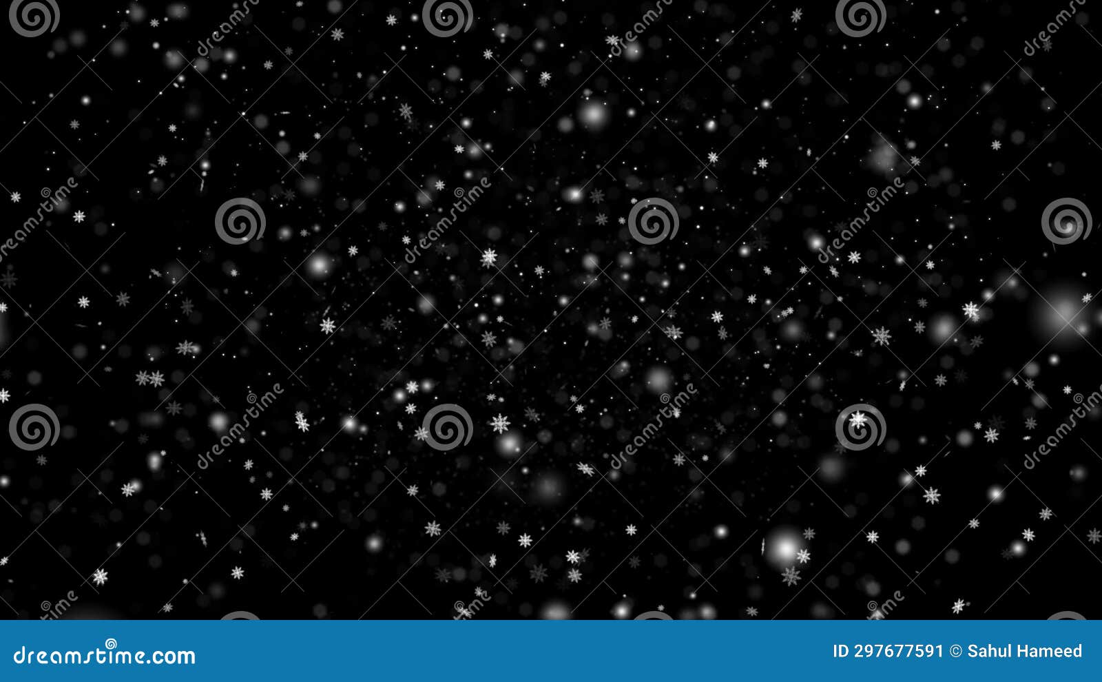 Realistic Snow Fall and Snowflakes Animation with Seamless Loop Stock ...
