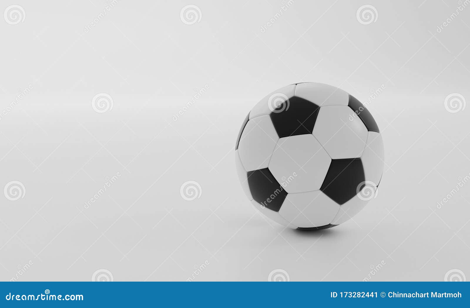 Realistic Soccer Ball or Football Ball Basic Pattern on White ...
