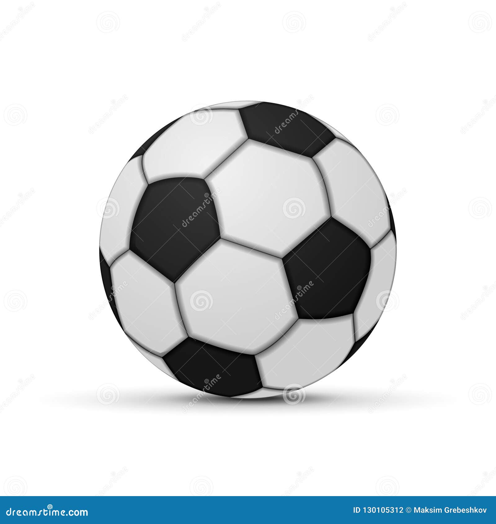 Realistic Soccer Ball Isolated Stock Illustration - Illustration of ...