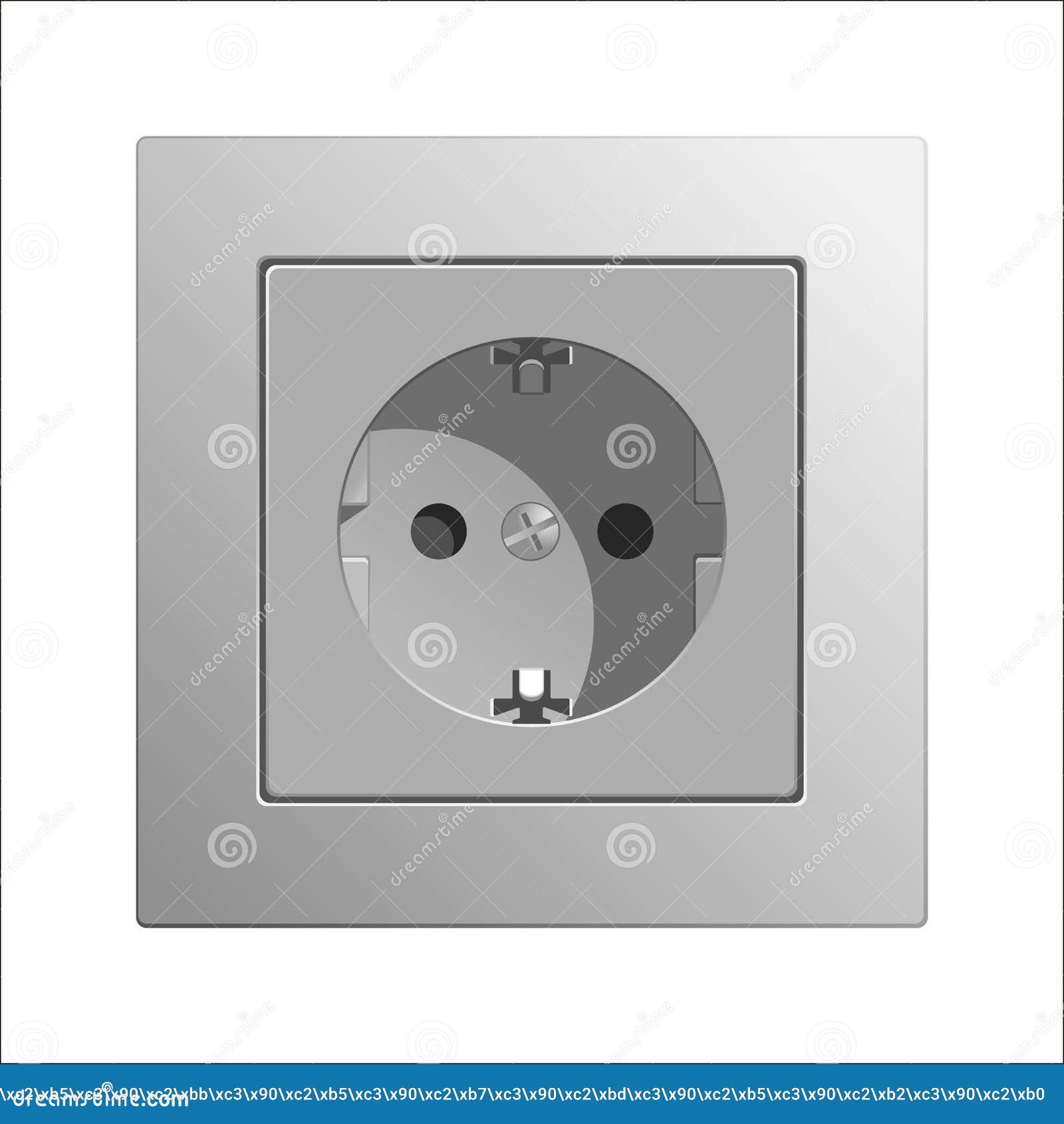 Realistic Socket Illustration Isolated on White Stock Illustration ...