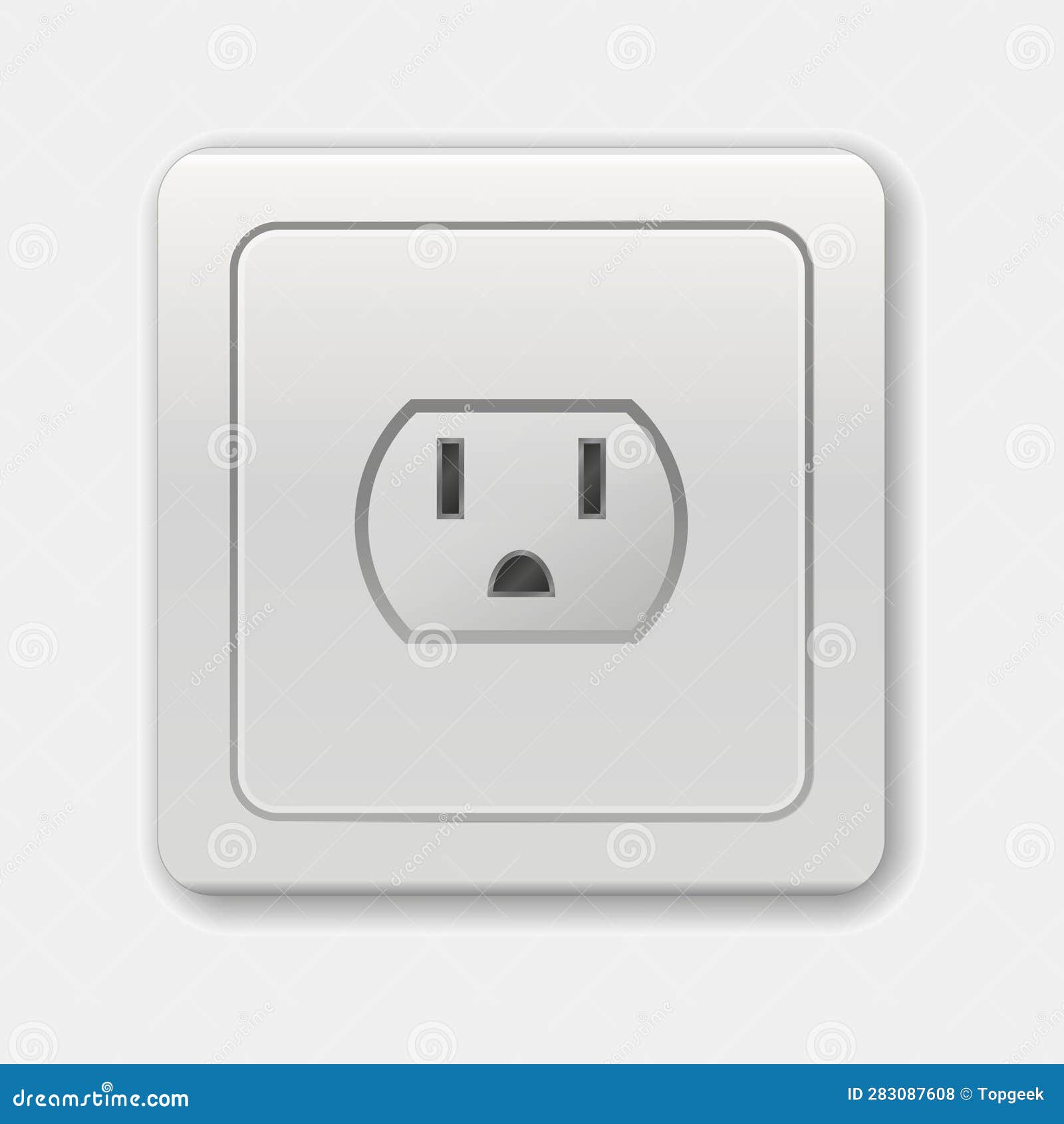 Realistic Socket. USA, Canada Socket Vector Illustration. Adapters ...