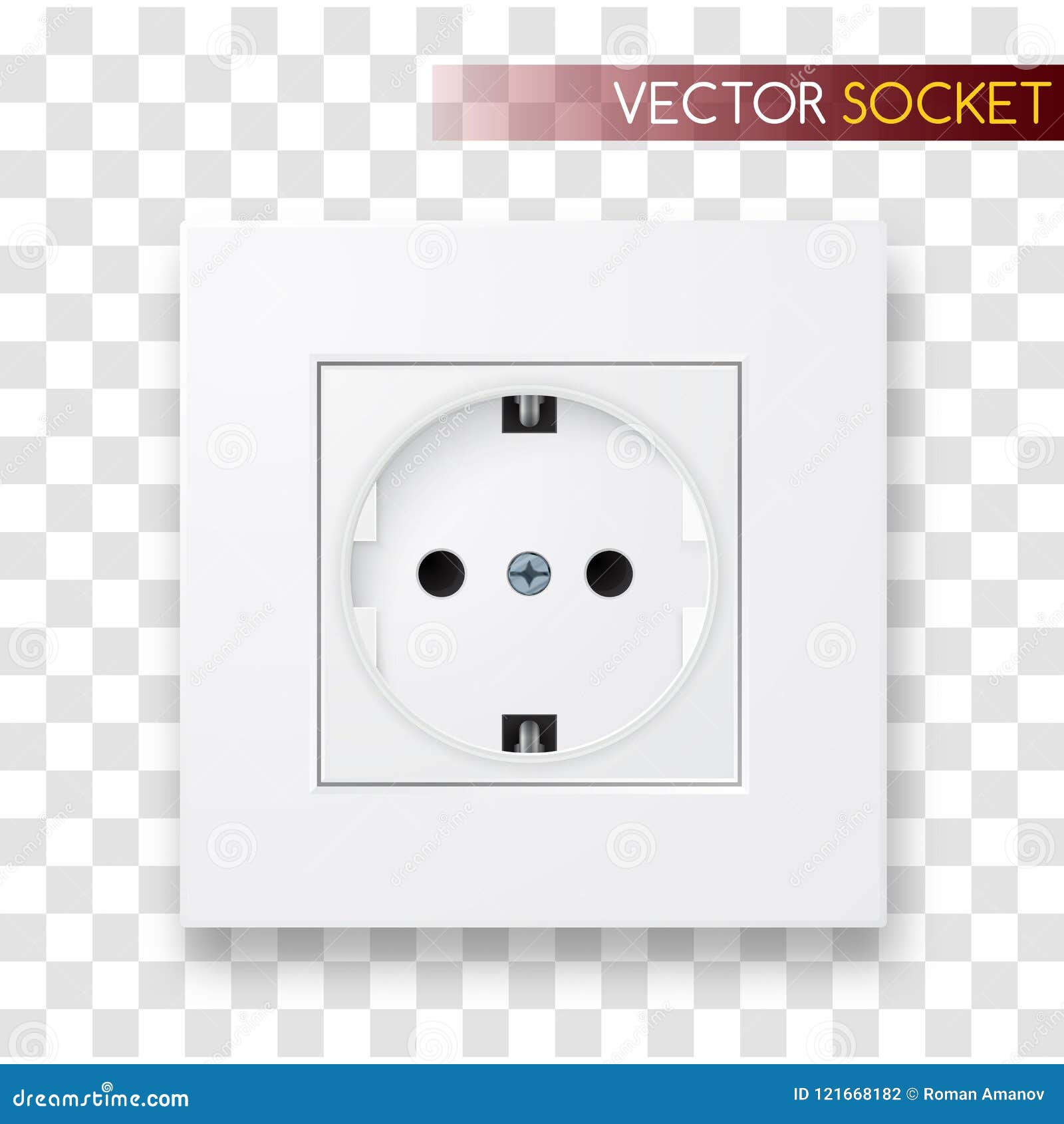 Realistic Vector Socket. Power Outlet. Stock Vector - Illustration of ...
