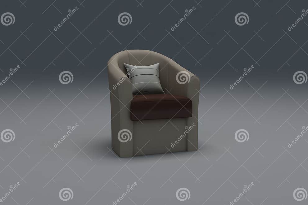 Realistic sofa stock illustration. Illustration of modern - 21854868