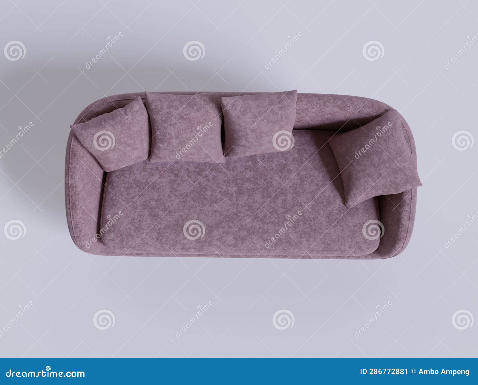 Realistic Sofa White Texture Rendered Stock Illustration - Illustration ...
