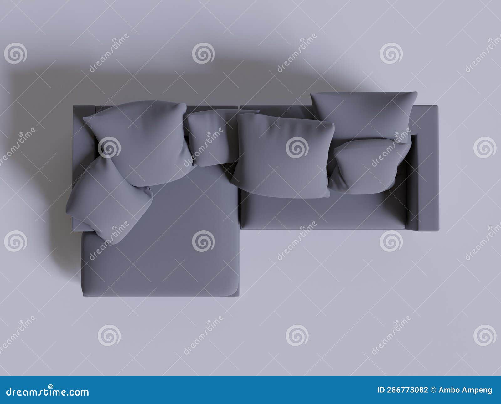 Realistic Sofa White Texture Rendered Stock Illustration - Illustration ...