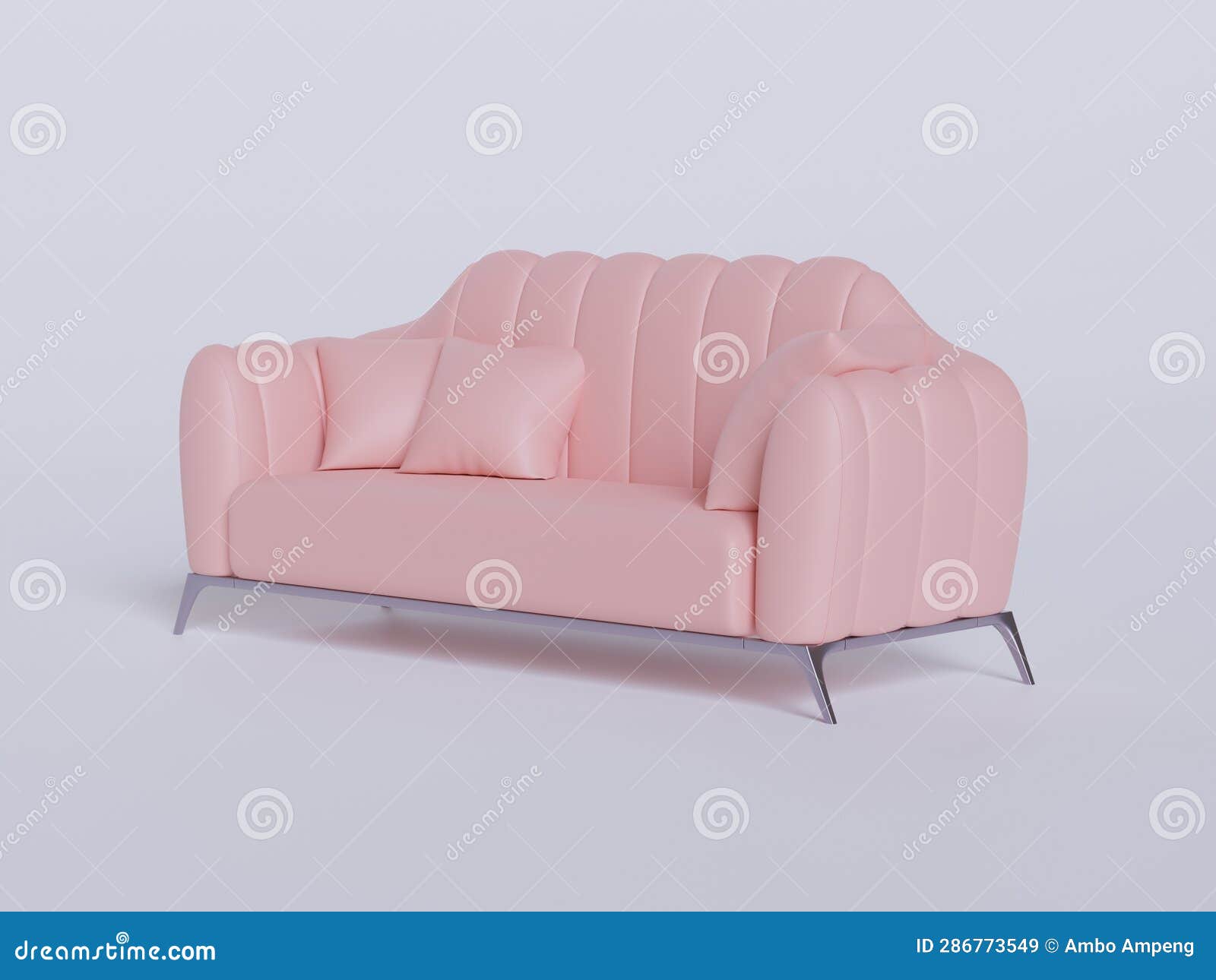 Realistic Sofa White Texture Rendered Stock Image - Image of furniture ...