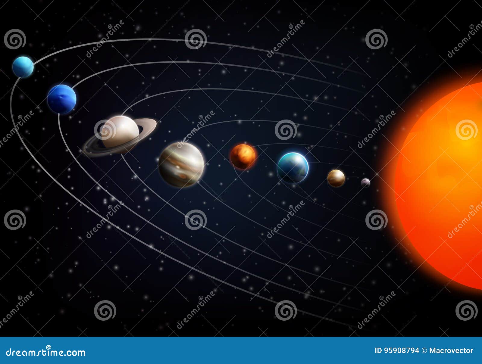 Realistic Space Background stock vector. Illustration of decorative ...