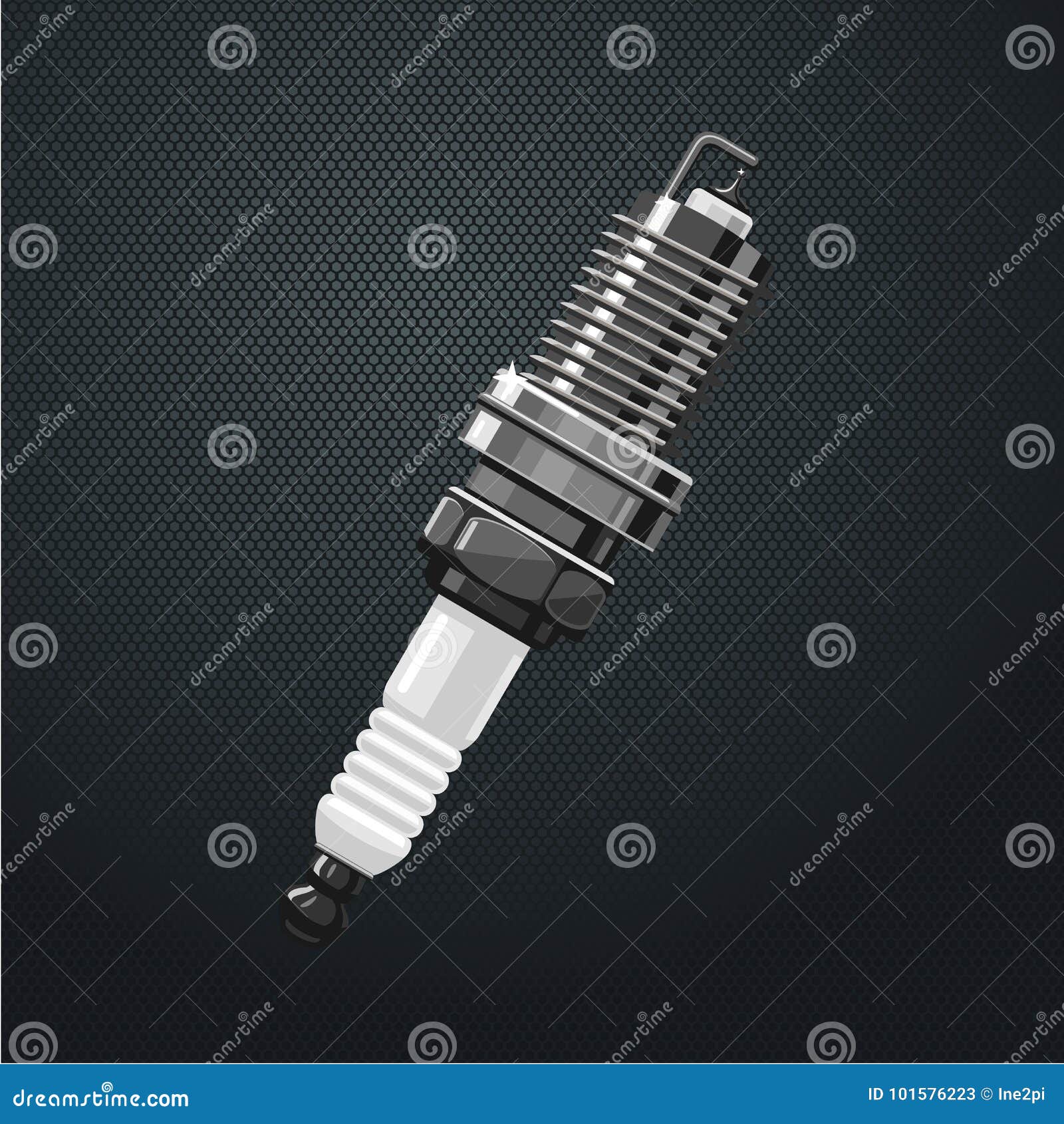 Realistic Spark Plug. Part of the Engine. Motor Car Detail. Stock ...