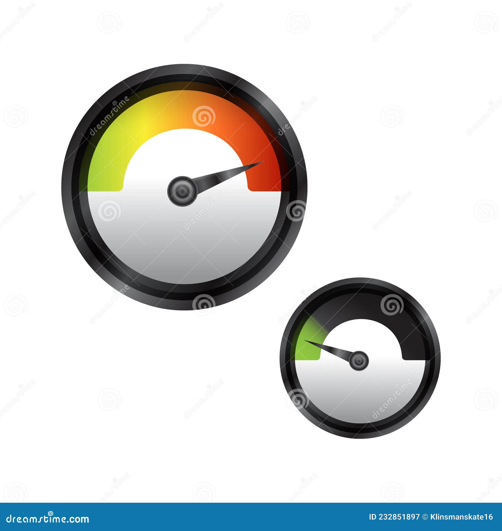 Realistic Speedometer Design Vector Isolated Stock Vector ...