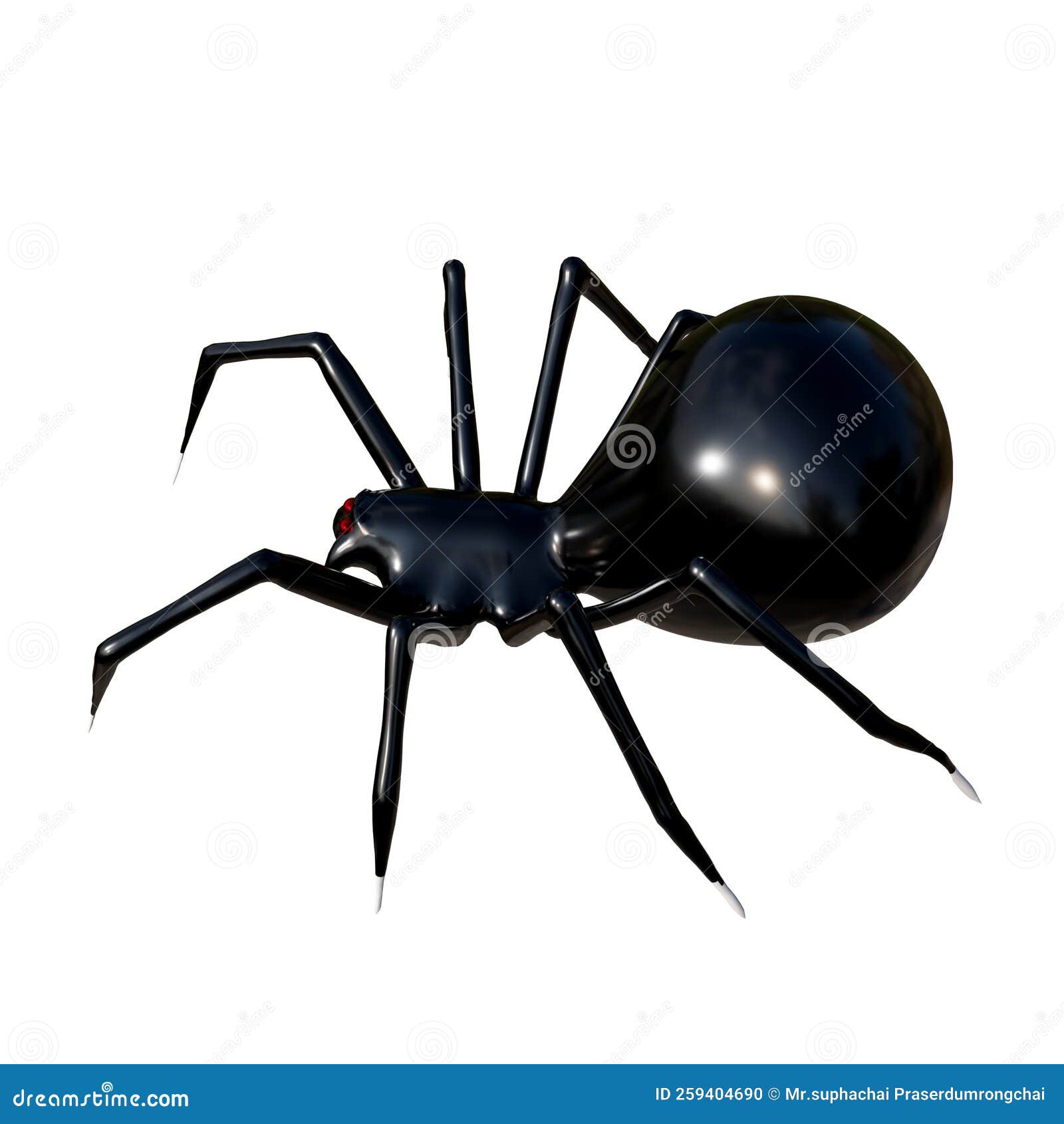 Realistic Spider 3d Rendering Stock Illustration - Illustration of ...