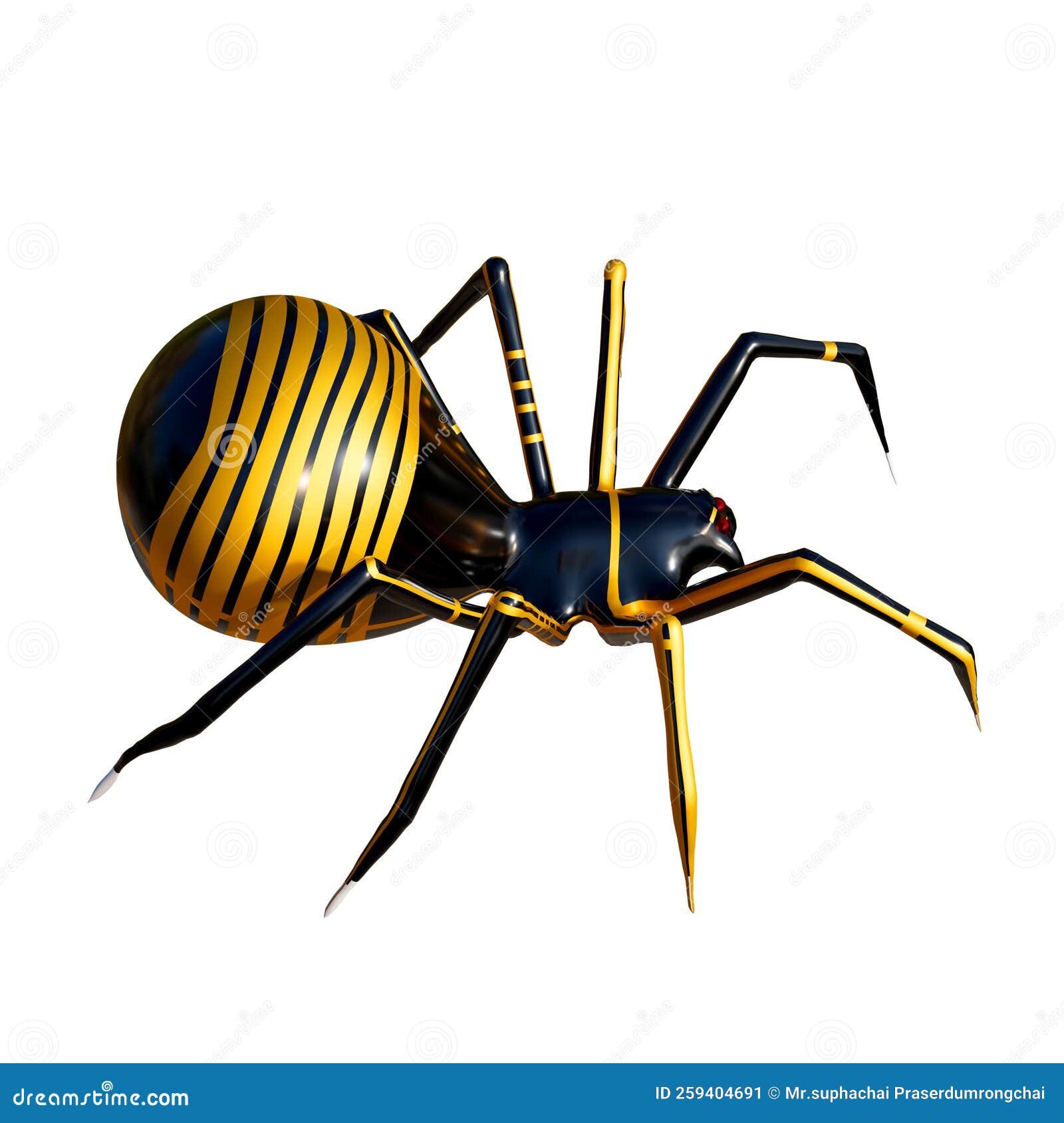 Realistic Spider 3d Rendering Stock Illustration - Illustration of ...