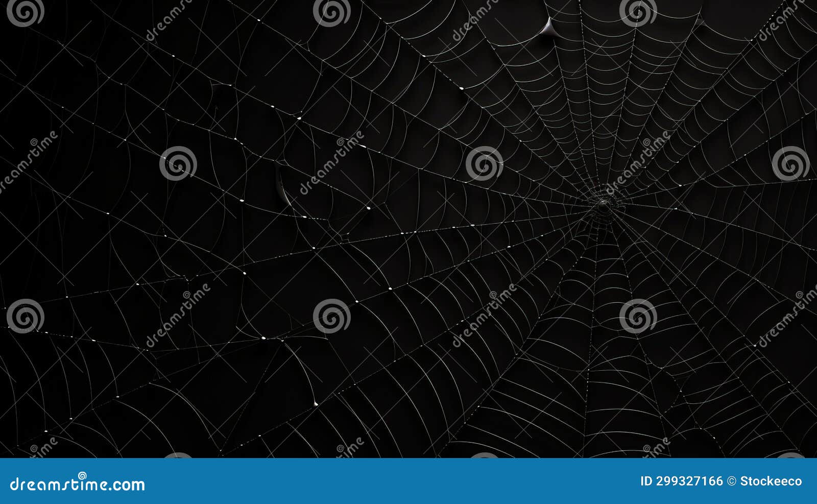 Realistic Spider Web on Black Background: Hyper-detailed Rendering ...