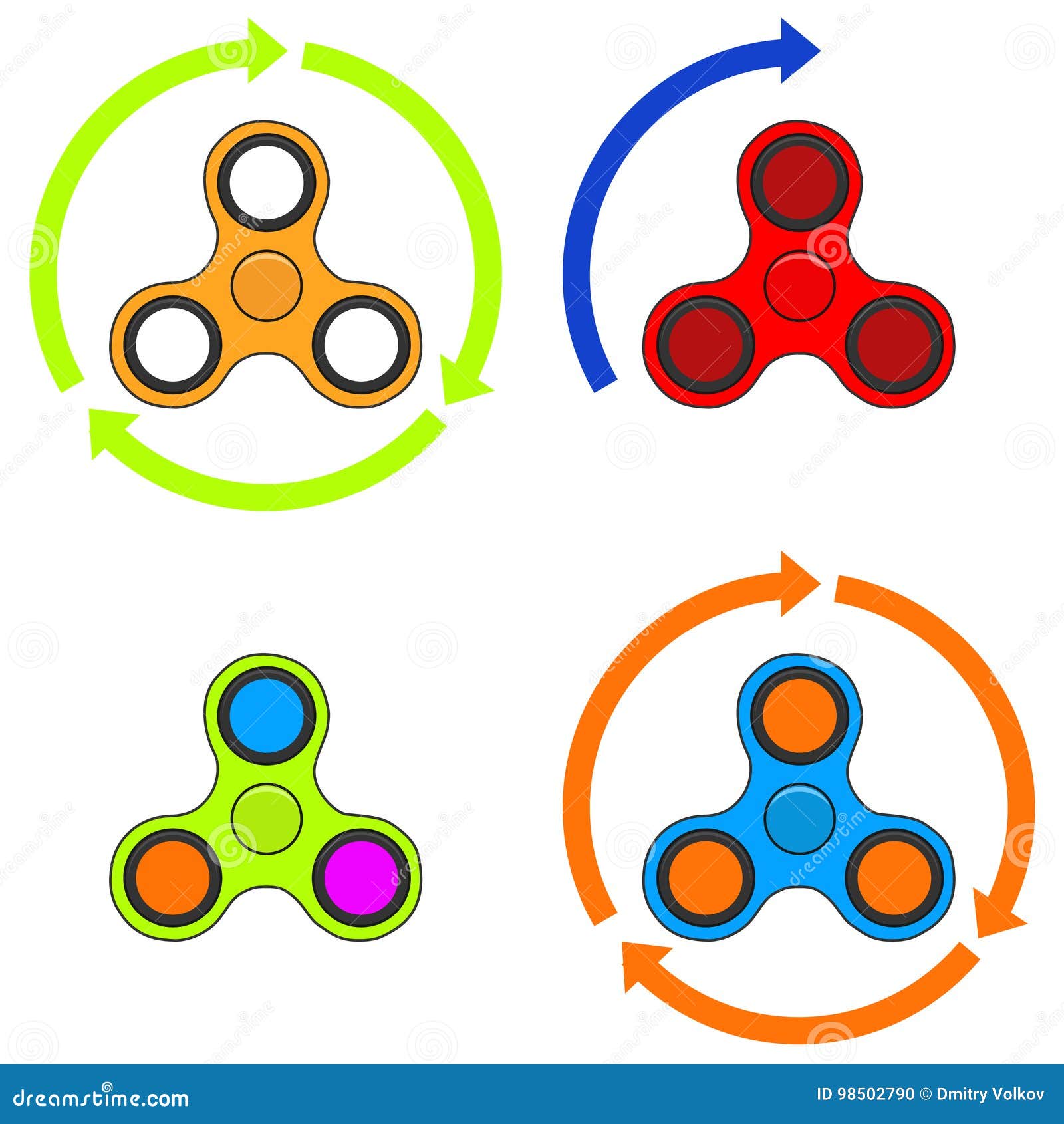 A Realistic Spinner with Arrows Stock Vector - Illustration of ...