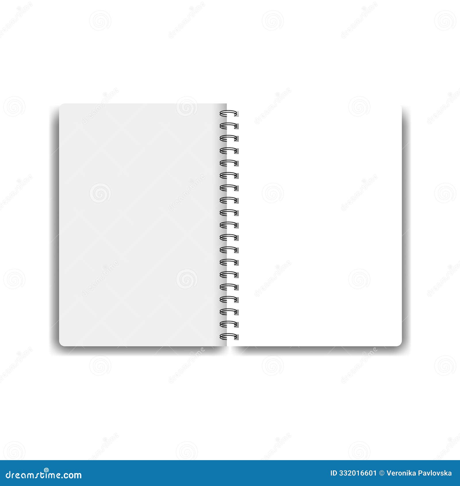 Realistic Spiral Notepad Blank With Cornered Sheet Of Paper Mock Up On ... Realistic Spiral Notepad Blank With Cornered Sheet Of Paper Mock Up On ...