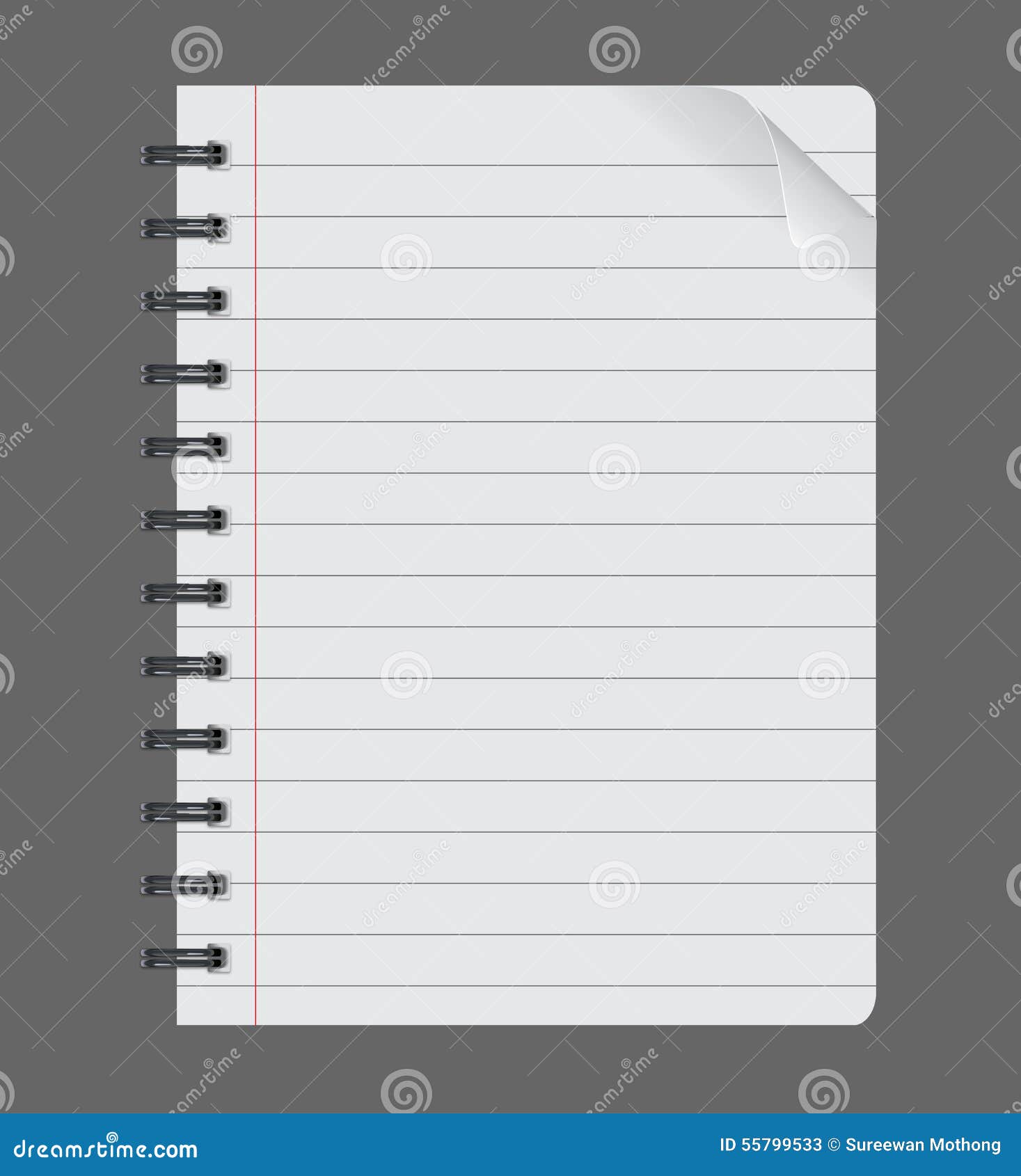 Realistic Spiral Binder At Transparent Effect Background Stock Image ...