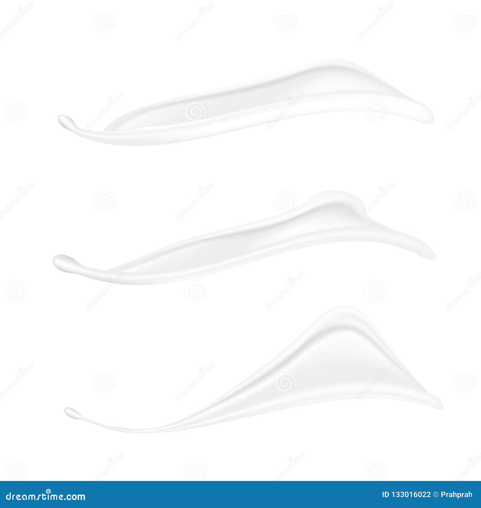 Realistic Splash of Milk or Cream on White Stock Vector - Illustration ...