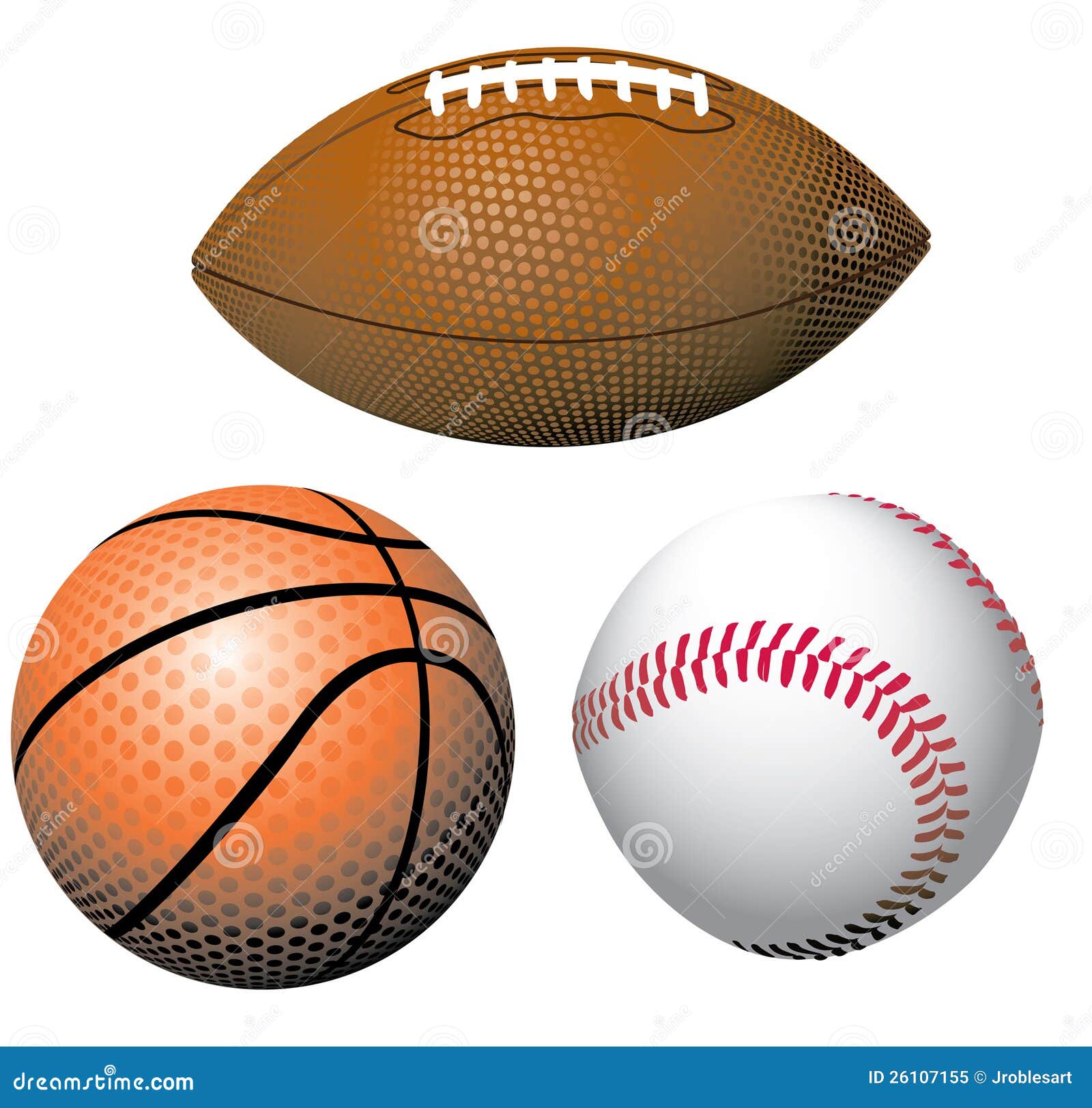 Realistic Sports Balls stock vector. Illustration of action - 26107155